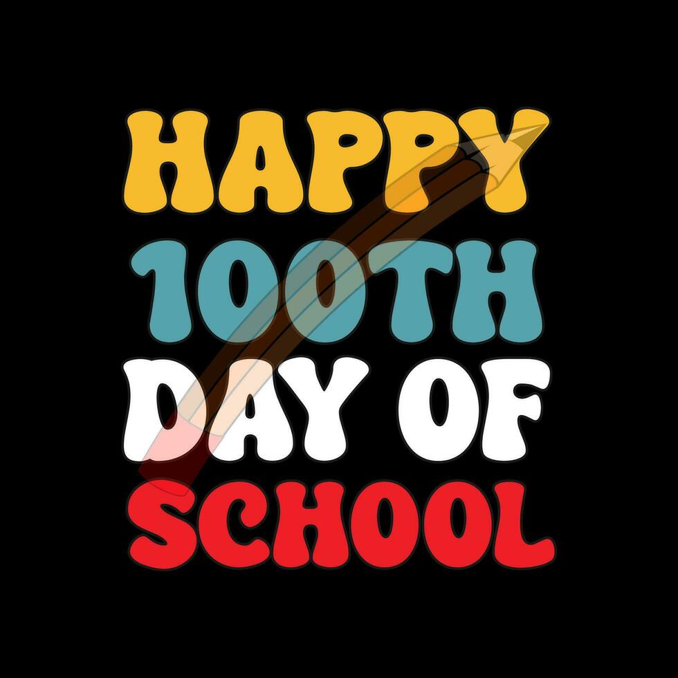 Happy 100th day of school 29882991 Vector Art at Vecteezy