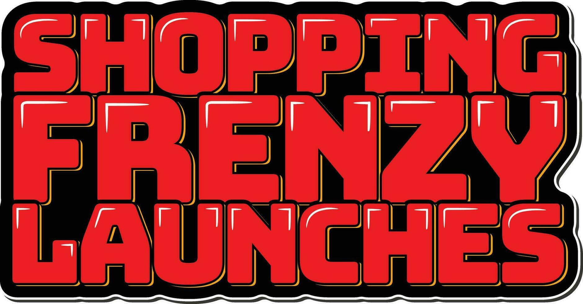Shopping Frenzy Black Friday Typography Vector Art 29883099 Vector Art At Vecteezy