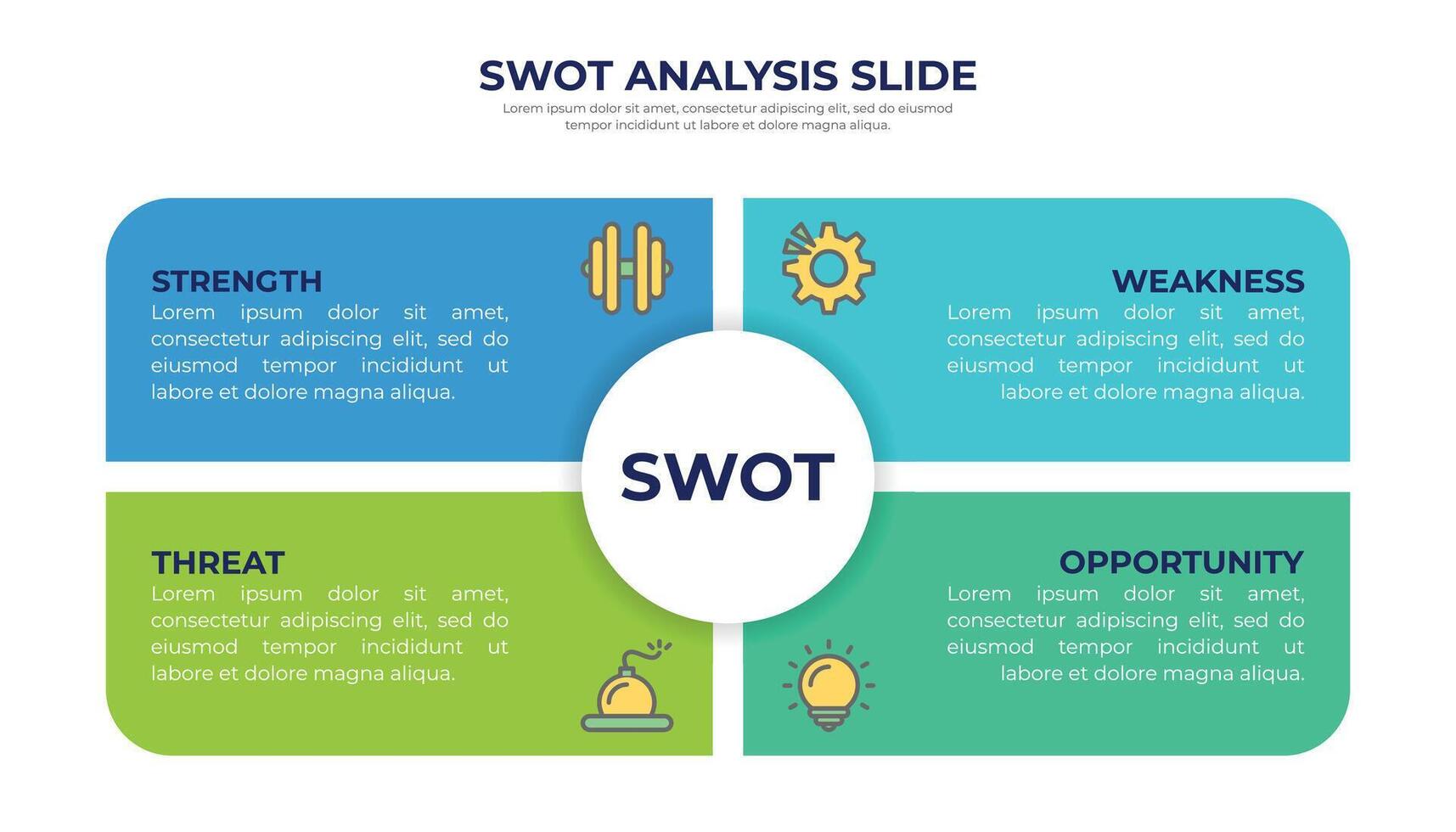 Swot Analysis Creative Infographic Template 29883993 Vector Art At Vecteezy