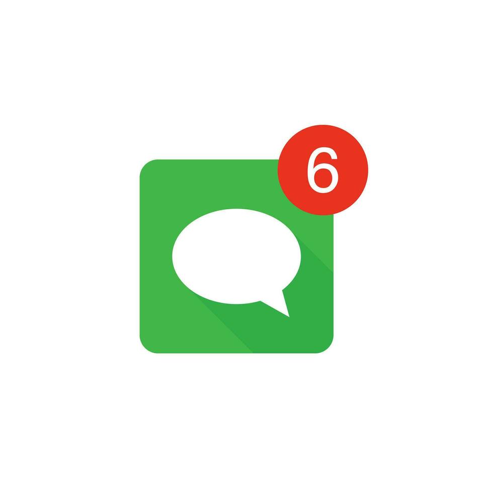 New Message Icon In Flat Style Incoming Inbox Email Vector