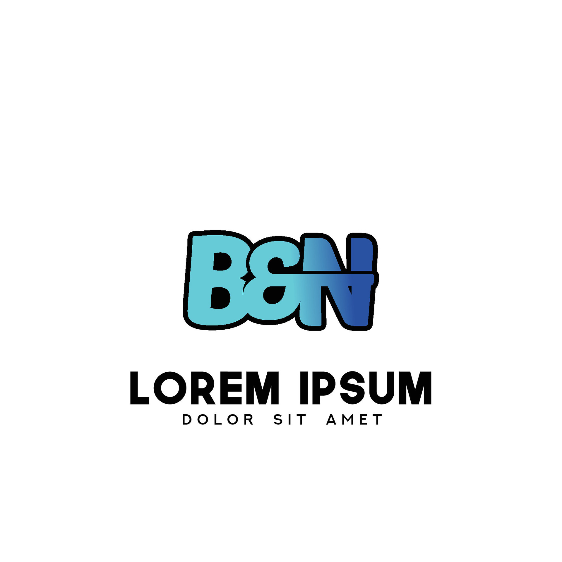 BN Initial Brush In Circle Frame Template Design 29886671 Vector Art at Vecteezy