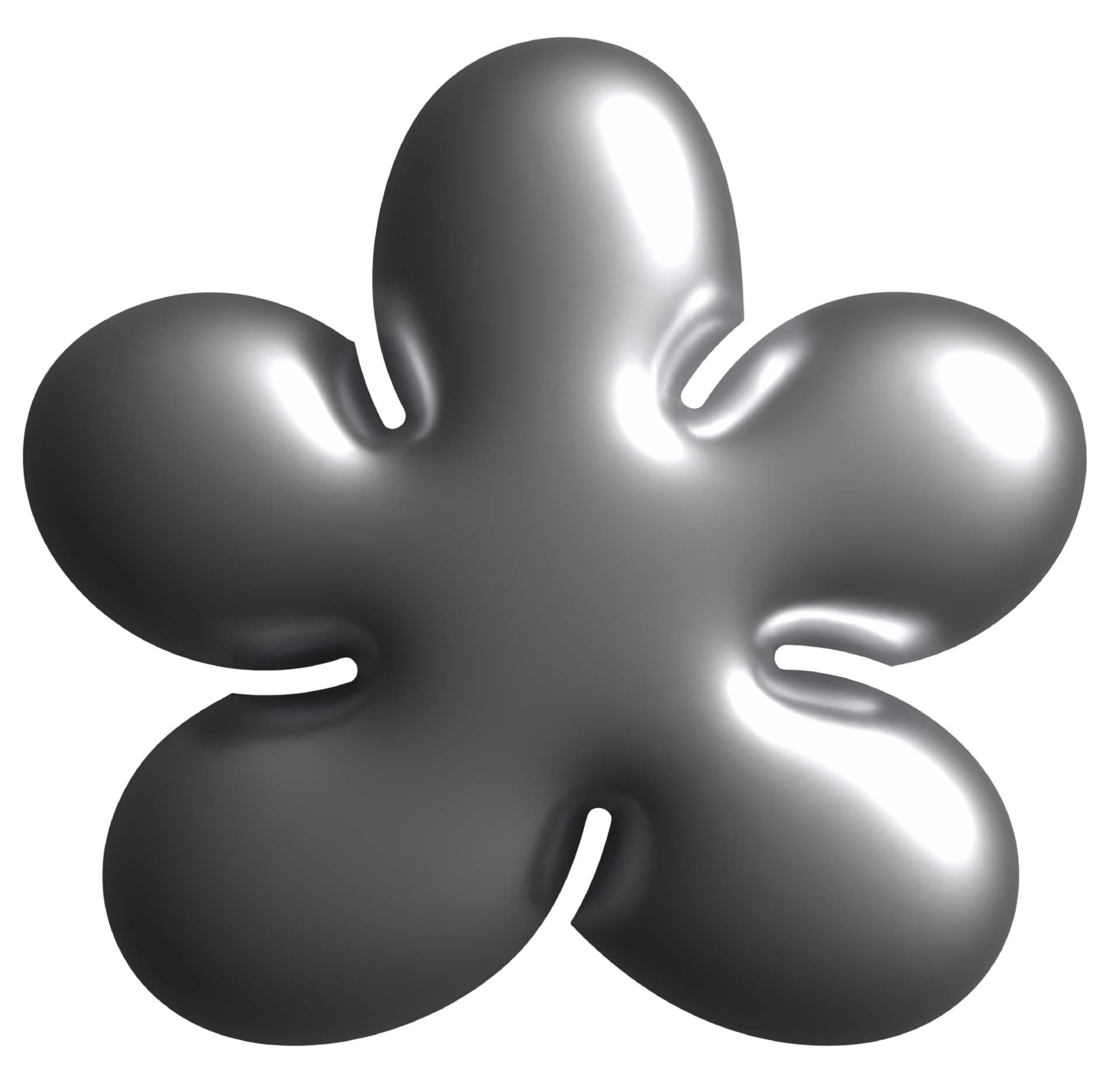 Hologram Chrome symbol asterisk Flower Star 29886821 PNG