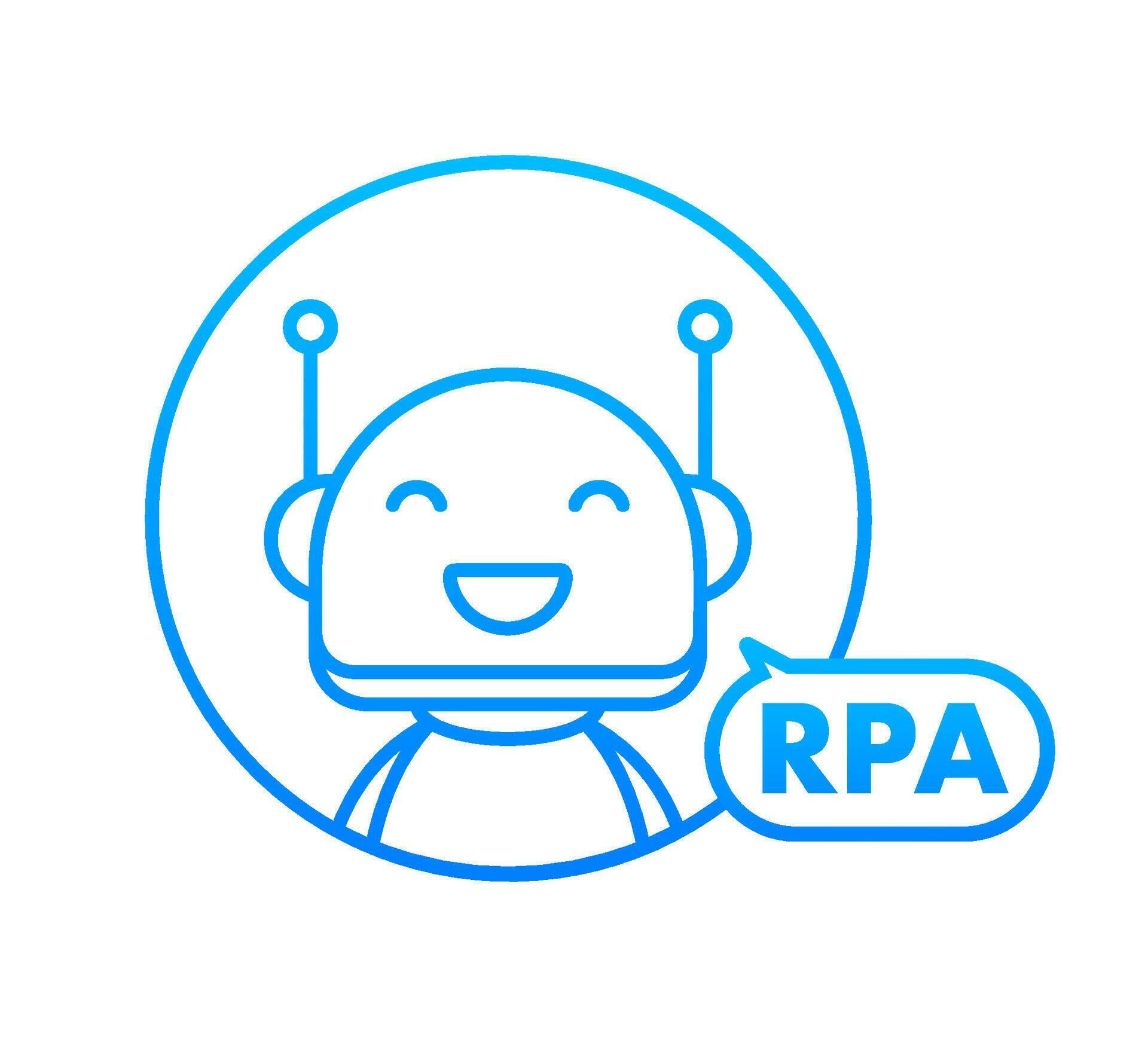 RPA Robotic process automation. Artificial intelligence, machine ...