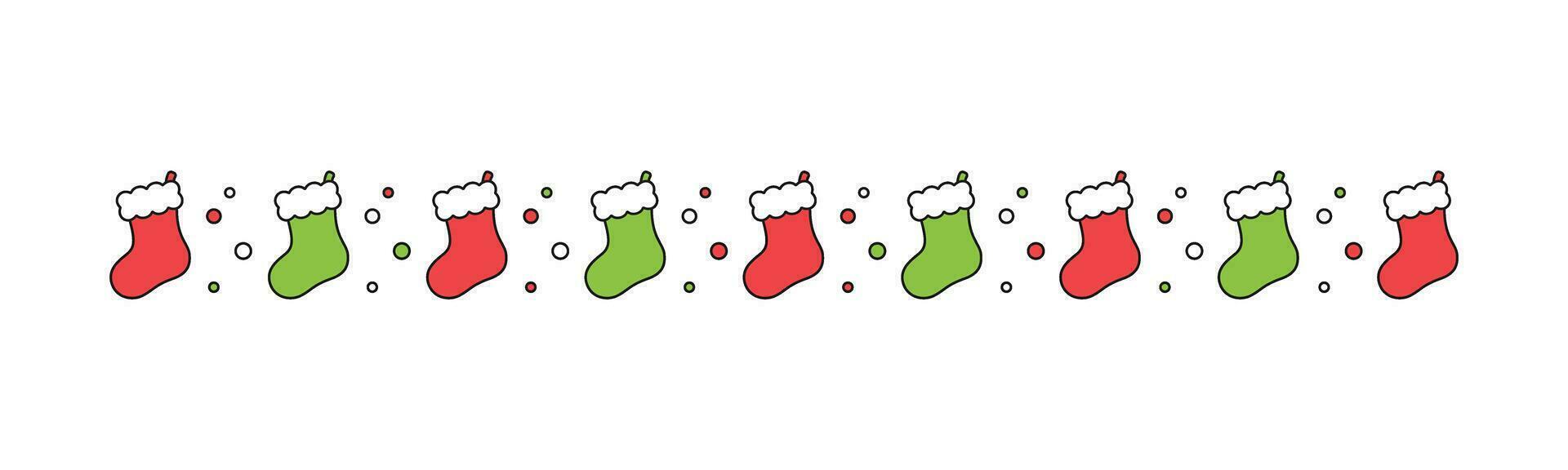 Christmas themed decorative border and text divider, Christmas Stocking ...