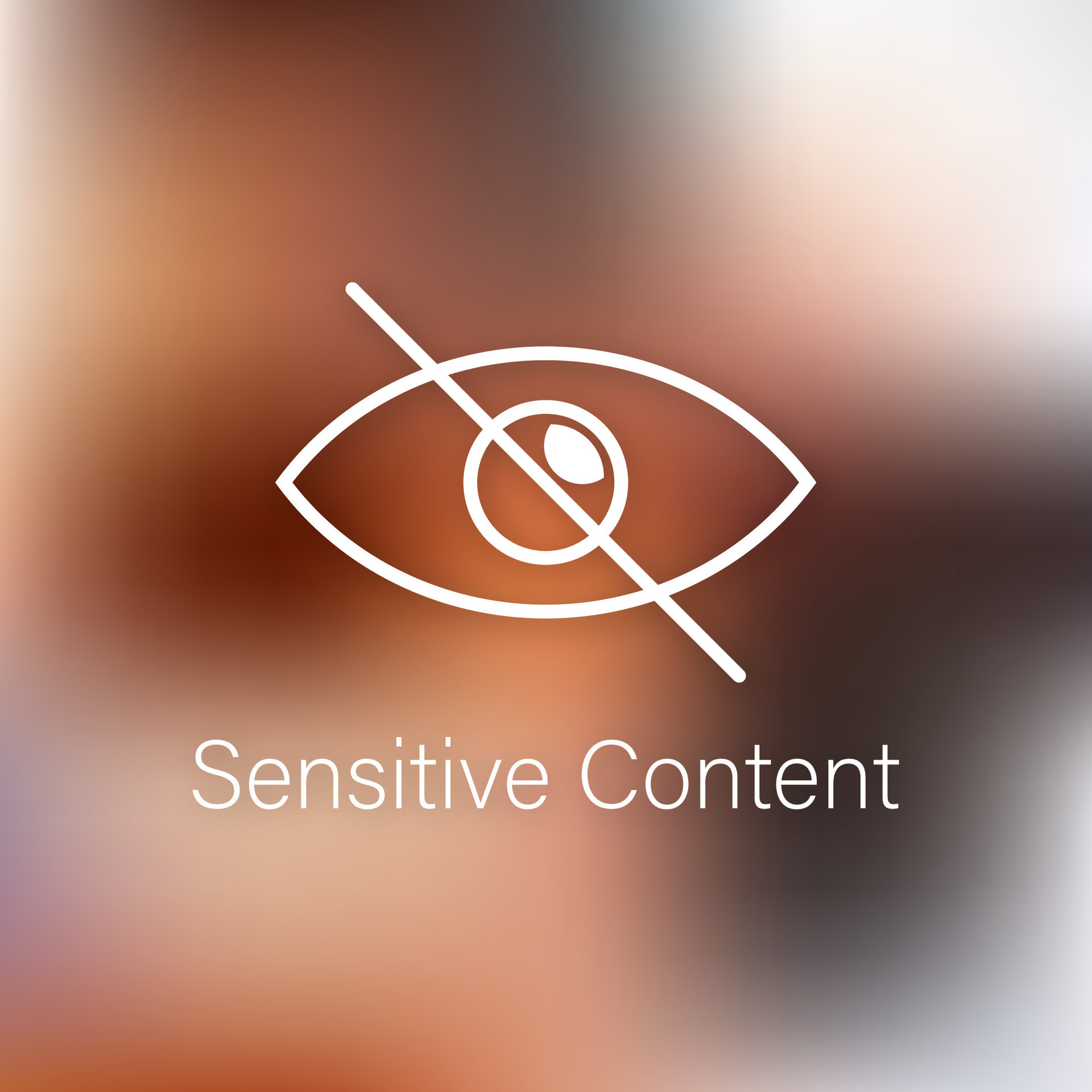Sensitive photo content. Inappropriate content. Internet safety concept. Attention Sign. Vector ...
