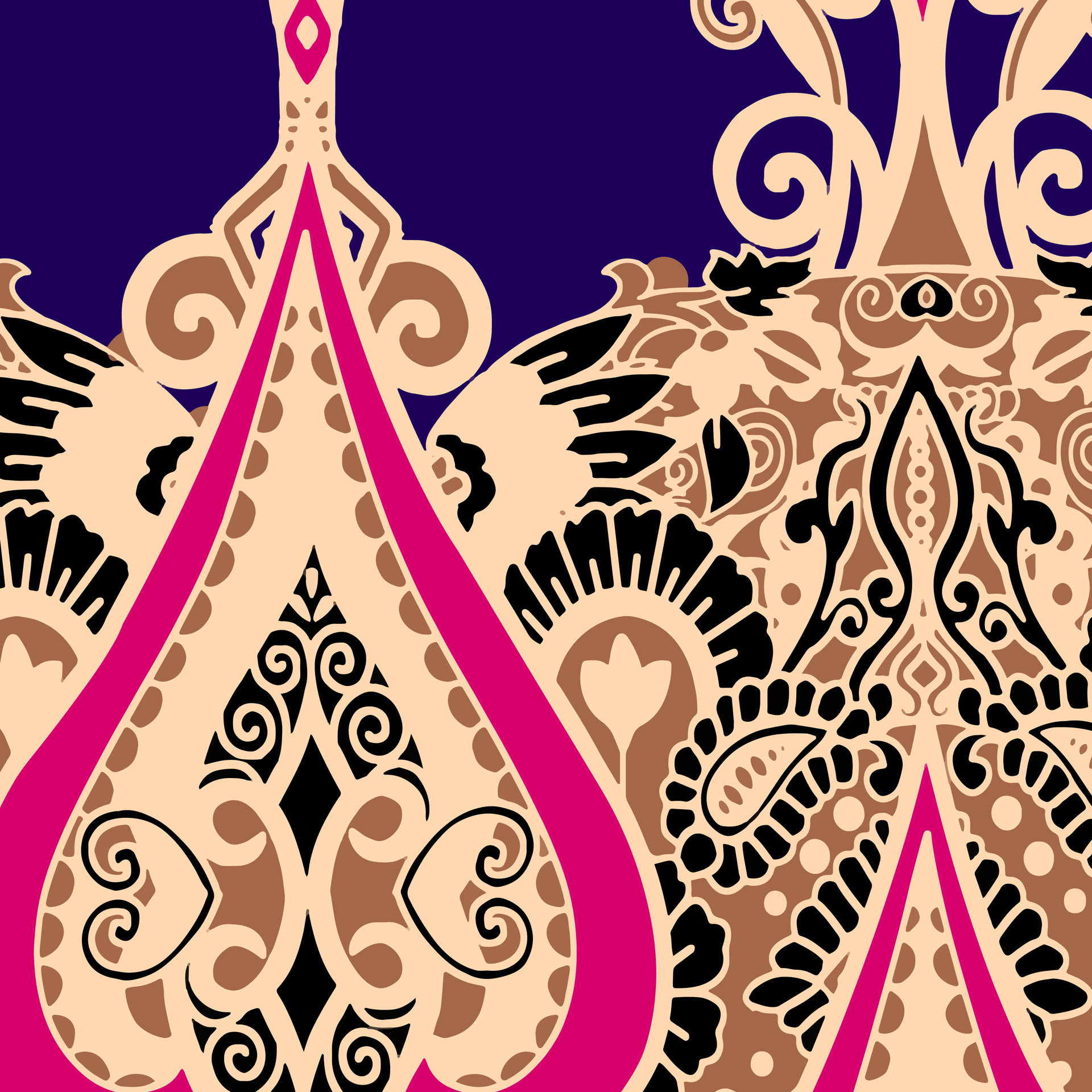 floral abstract pattern suitable for textile and printing needs ...