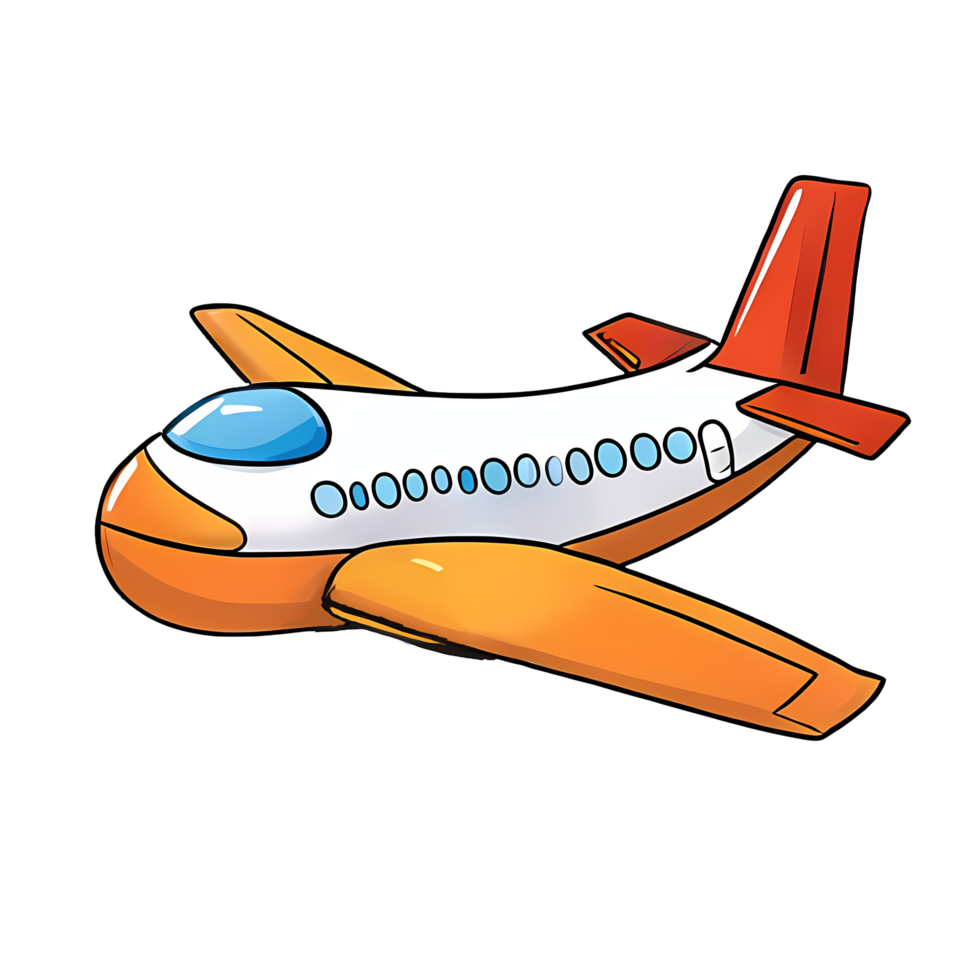 avión mano dibujado dibujos animados estilo ilustración ai generado 29891855 PNG