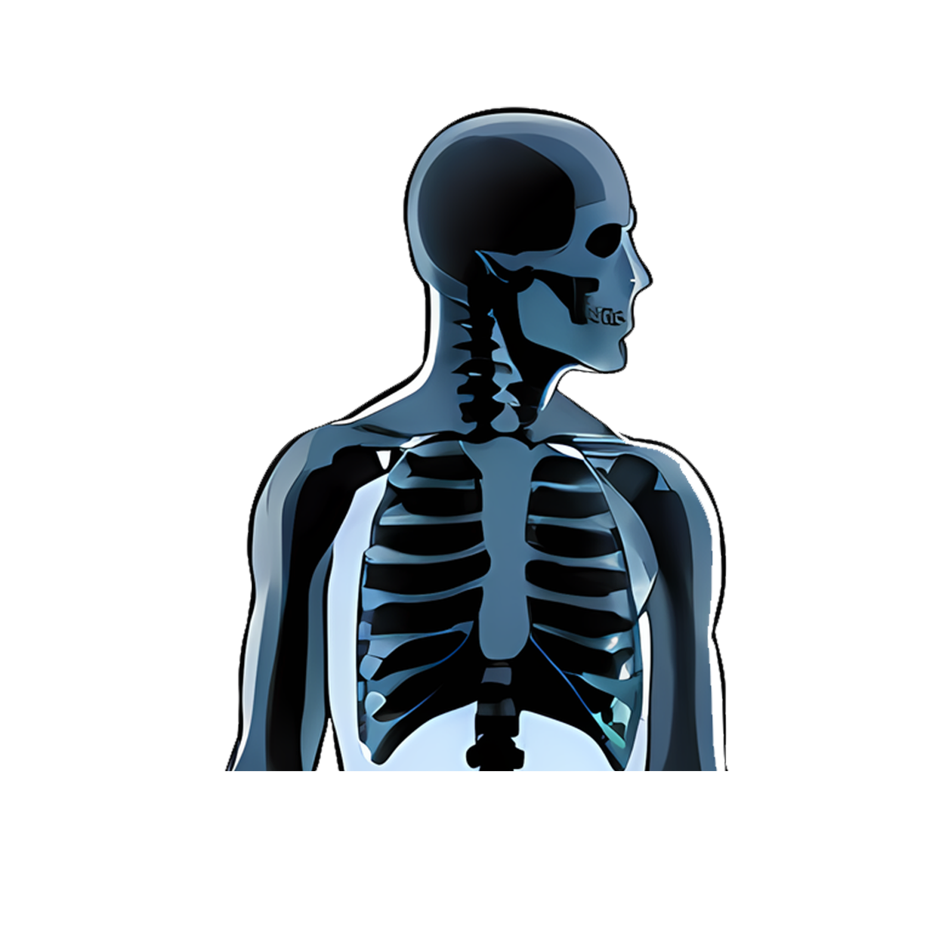 X Ray Hand Drawn Cartoon Style Illustration AI Generated 29891868 PNG