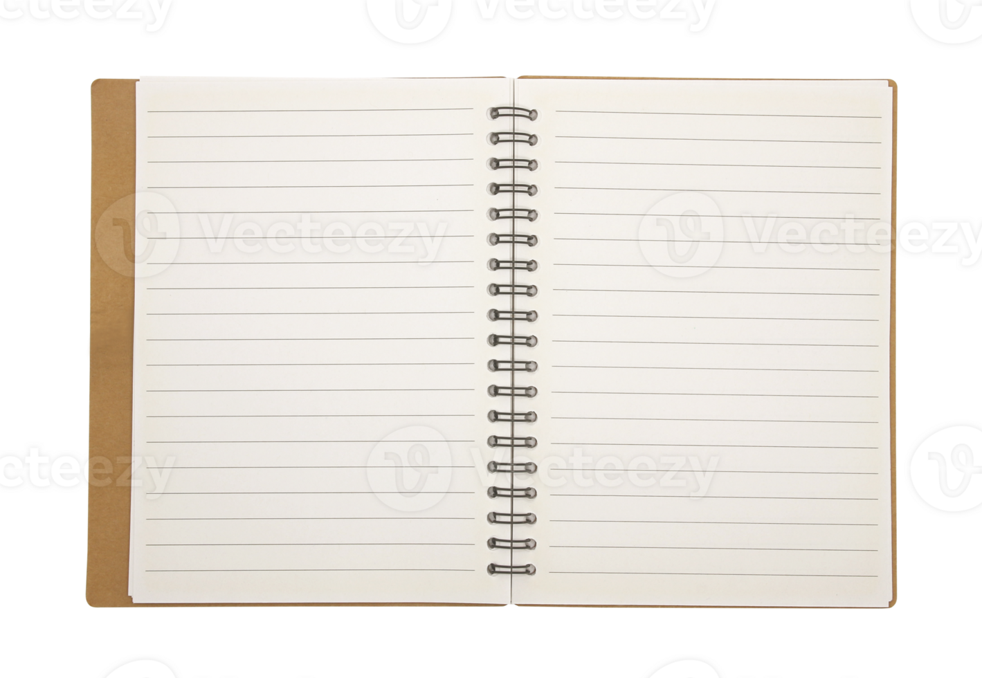 Blank notebook paper with ring spine on transparent background png file ...