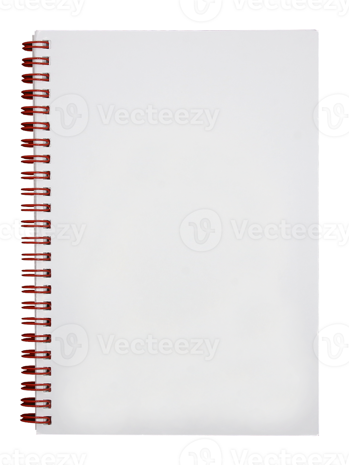 Blank notebook paper with ring spine on transparent background png file ...