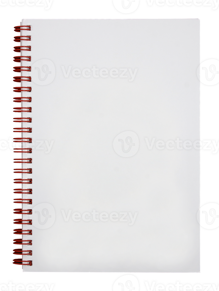 Blank notebook paper with ring spine on transparent background png file ...