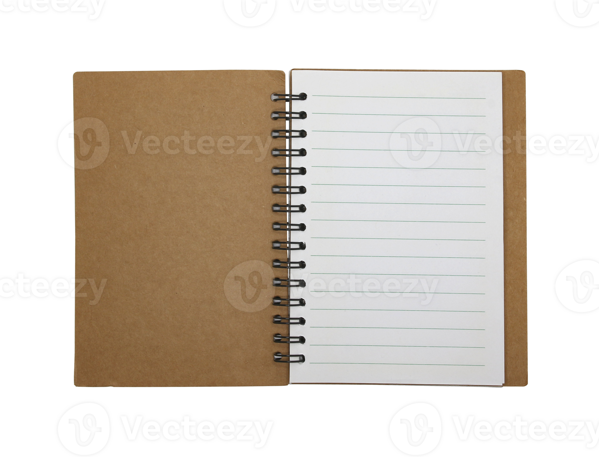 Blank notebook paper with ring spine on transparent background png file ...