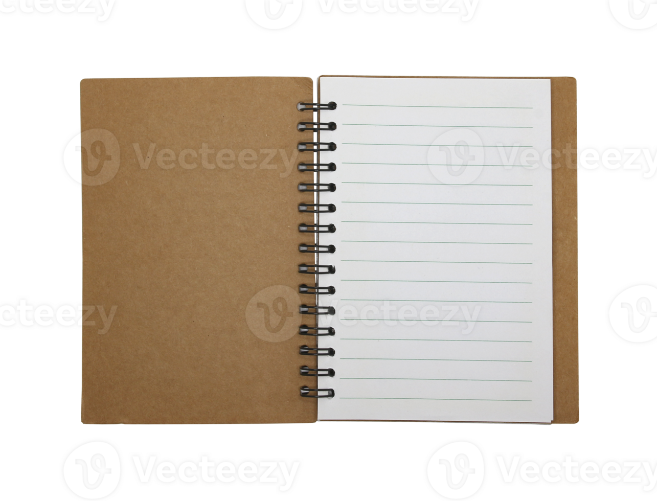 Blank notebook paper with ring spine on transparent background png file ...