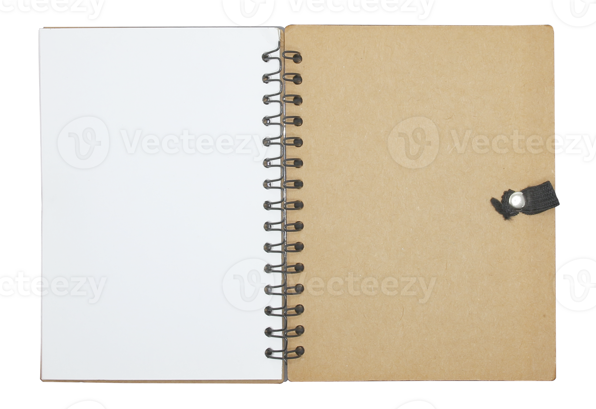 Blank notebook paper with ring spine on transparent background png file ...