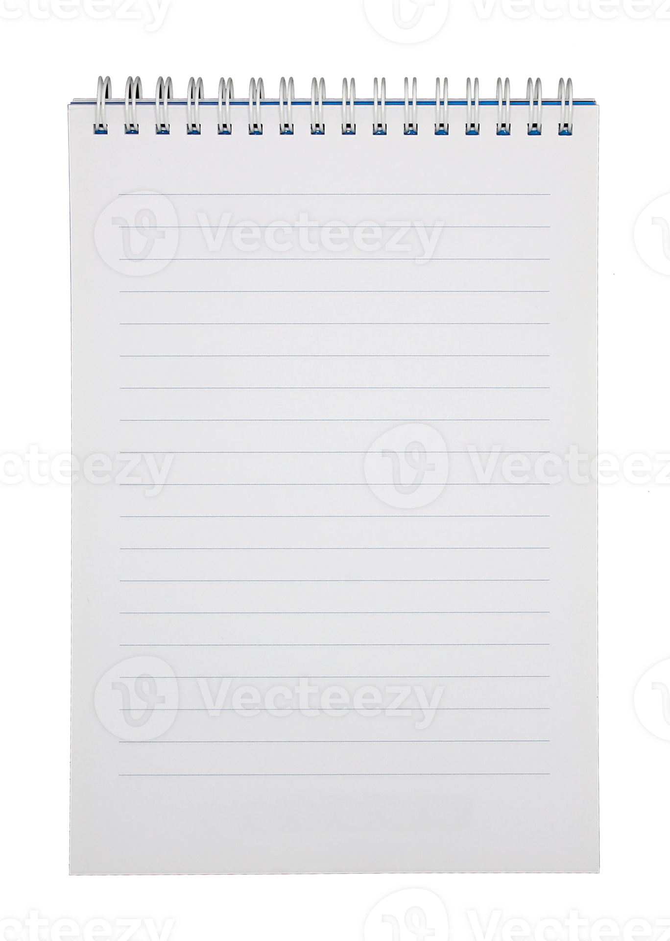 Blank notebook paper with ring spine on transparent background png file ...