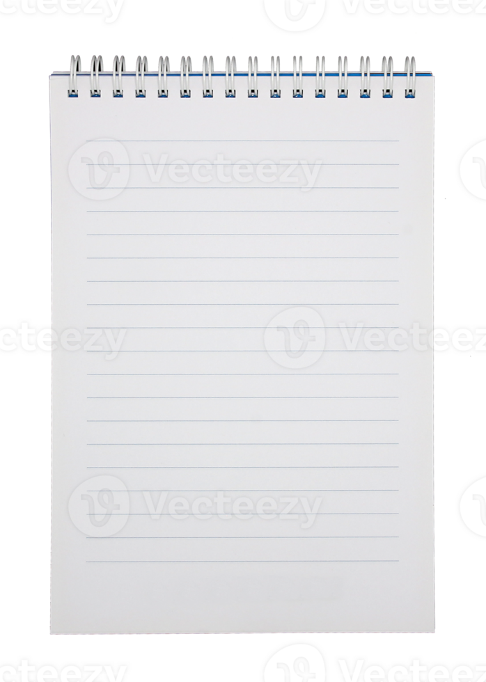 Blank notebook paper with ring spine on transparent background png file ...