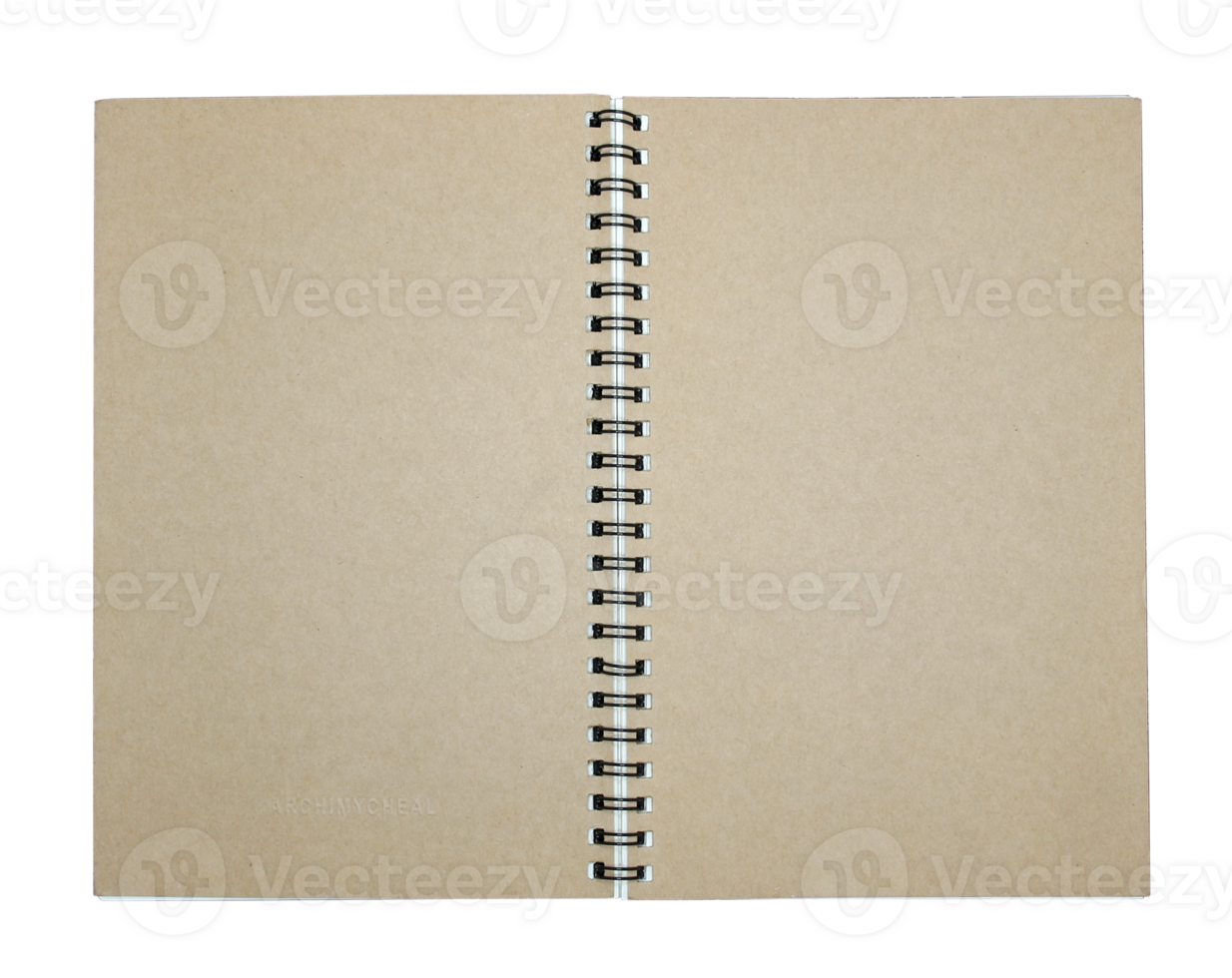 Blank notebook paper with ring spine on transparent background png file ...