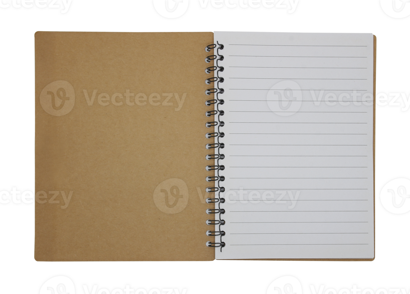 Blank notebook paper with ring spine on transparent background png file ...