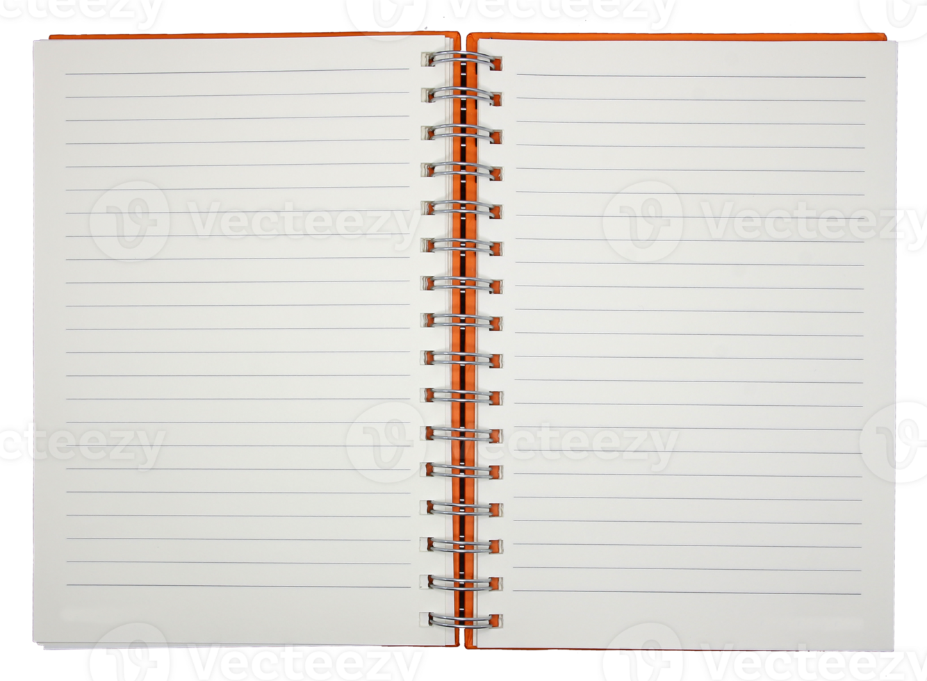 Blank notebook paper with ring spine on transparent background png file ...