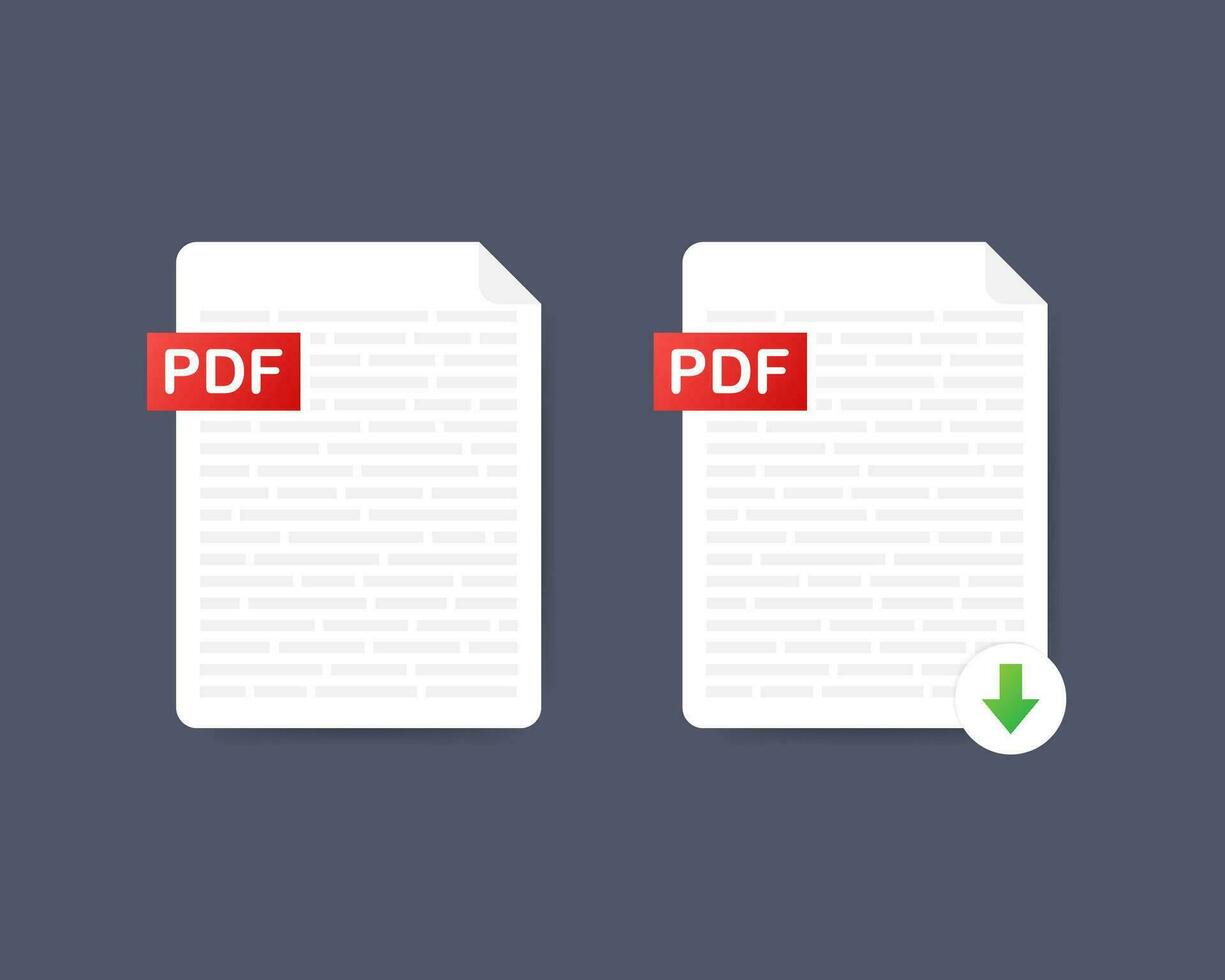 Download PDF button. Downloading document concept. File with PDF label ...