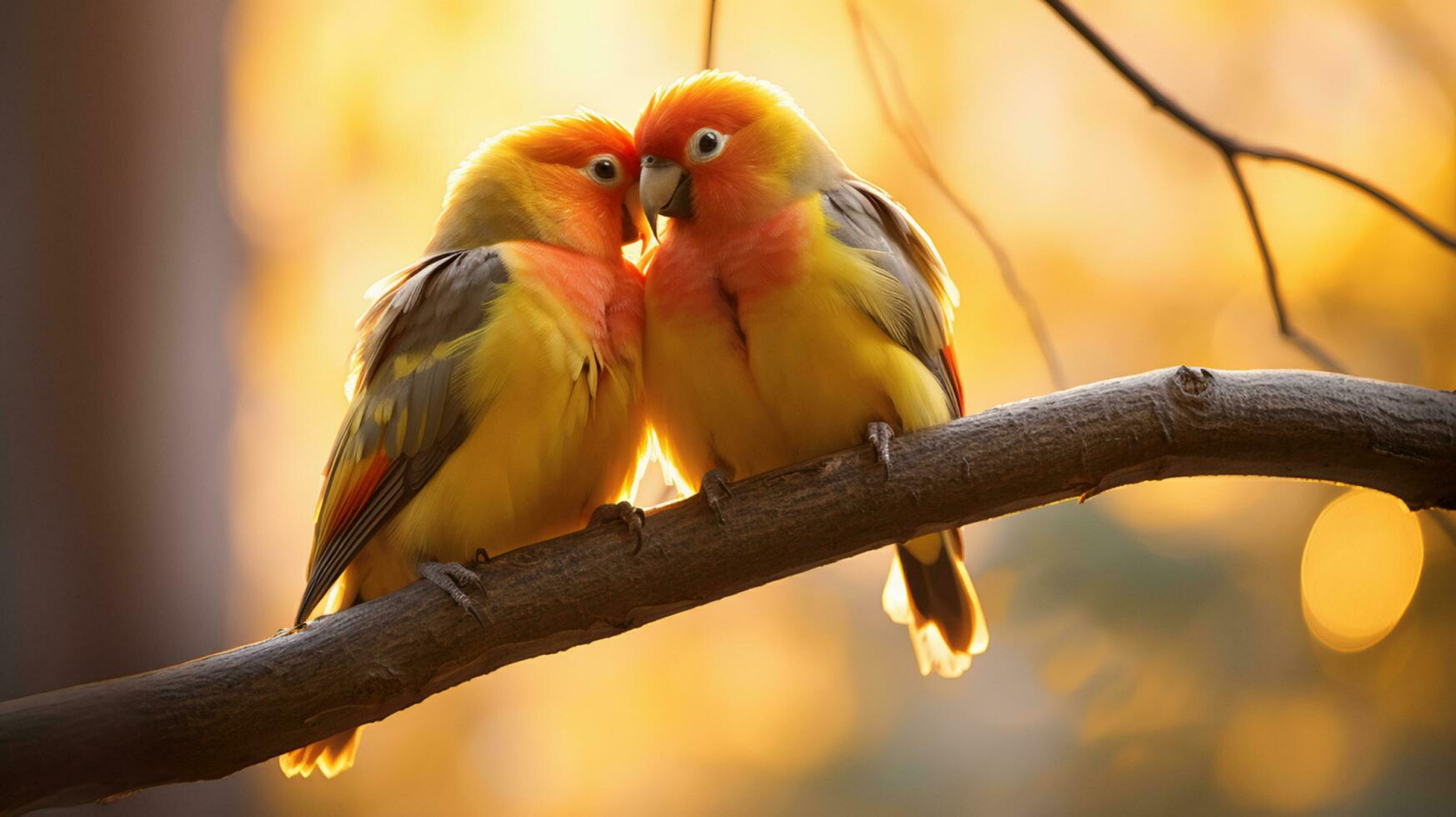 Sparrow Pair Cuddling