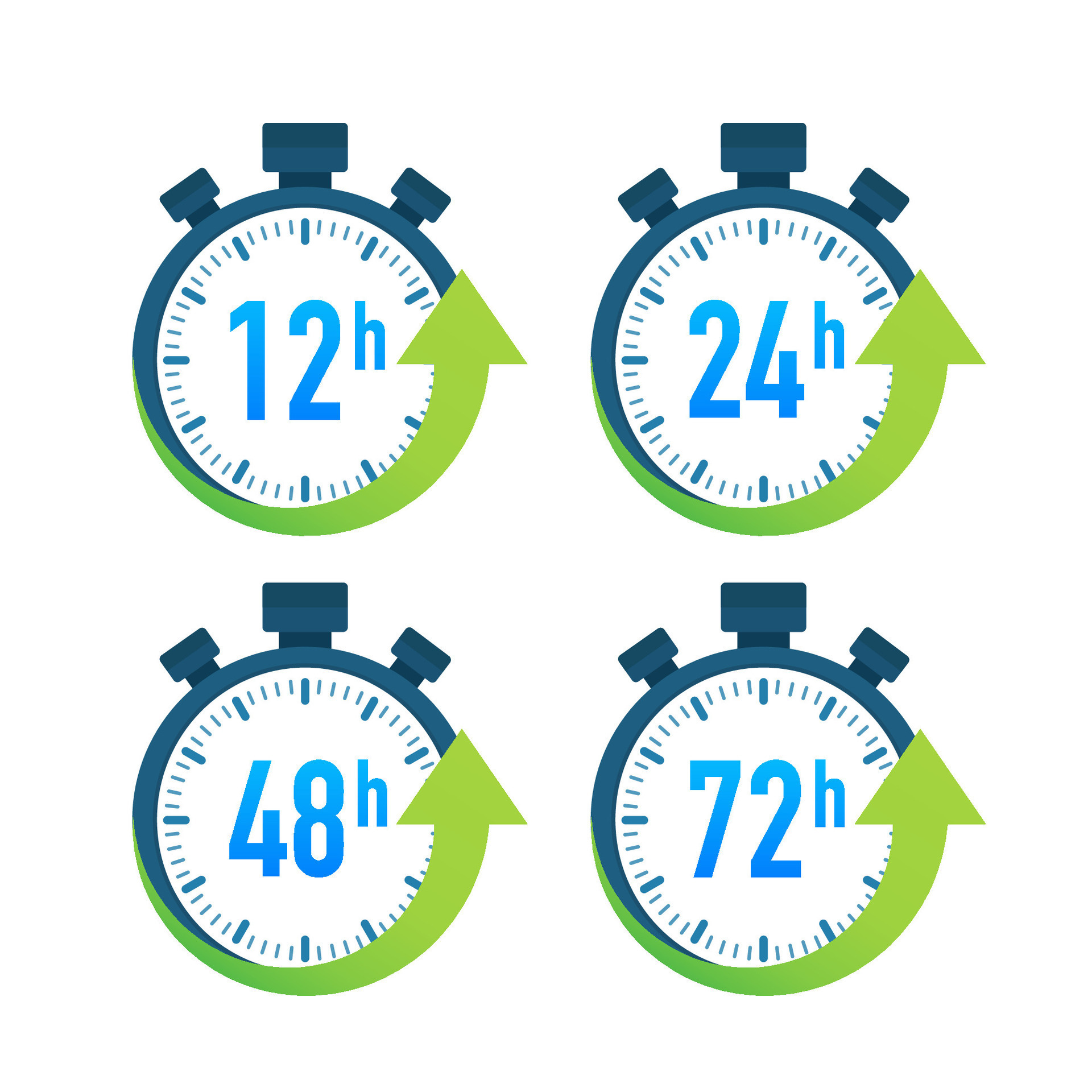 12 24 48 72 Hours Clock Arrow Work Time Effect Or Delivery Service 12-24-48-72-hours-clock-arrow-work-time-effect-or-delivery-service