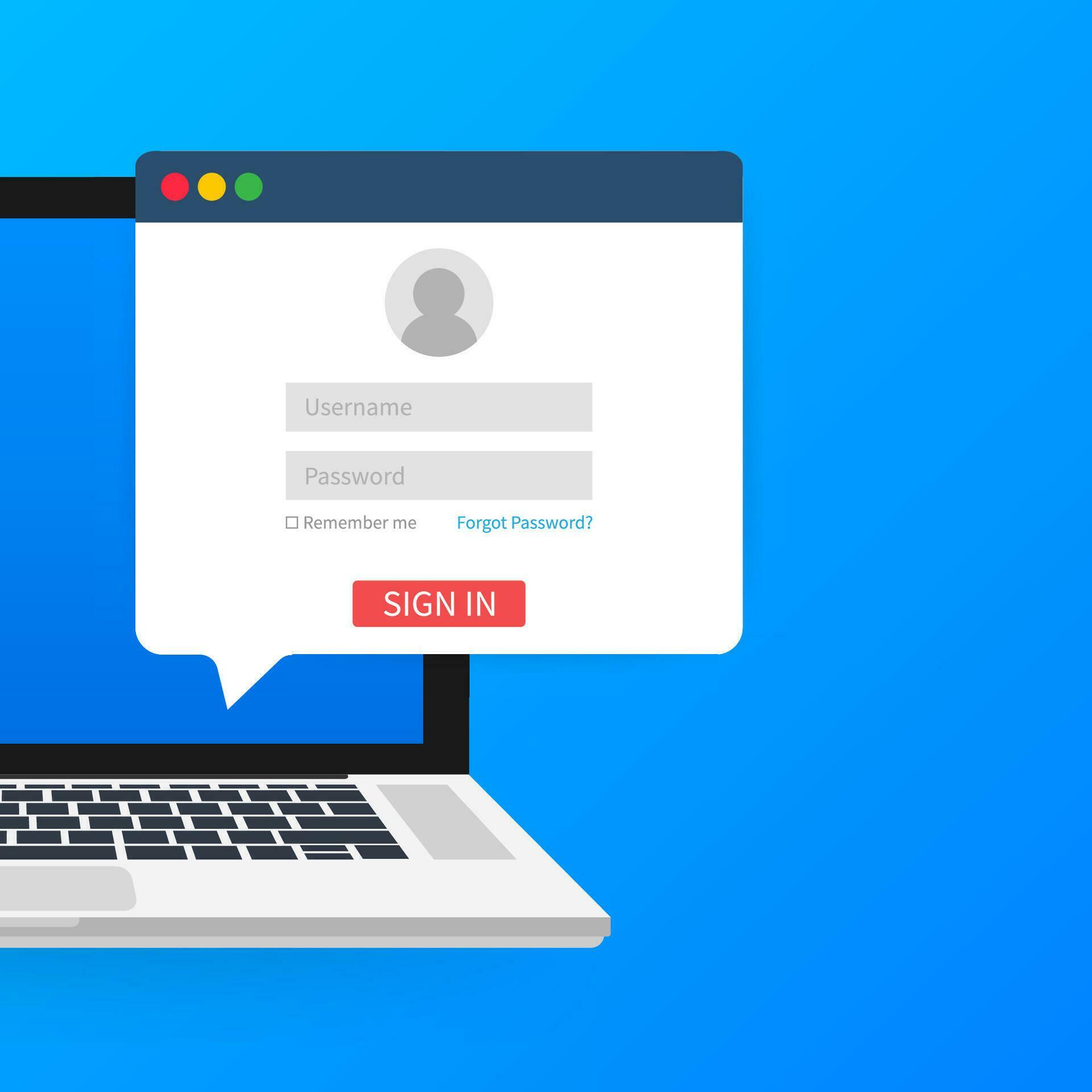 Sign in to account, user authorization, login authentication page ...