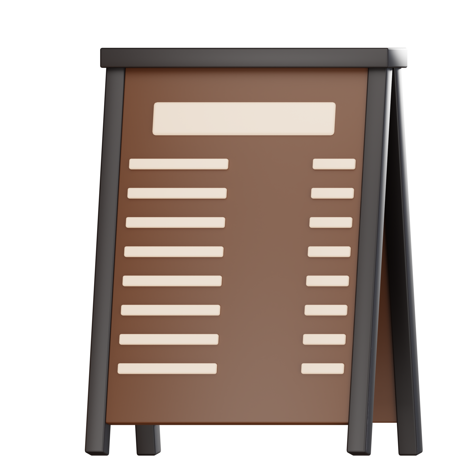 Coffee Shop Board 3D Icon 29897657 PNG coffee-shop-board-3d-icon-29897657-png