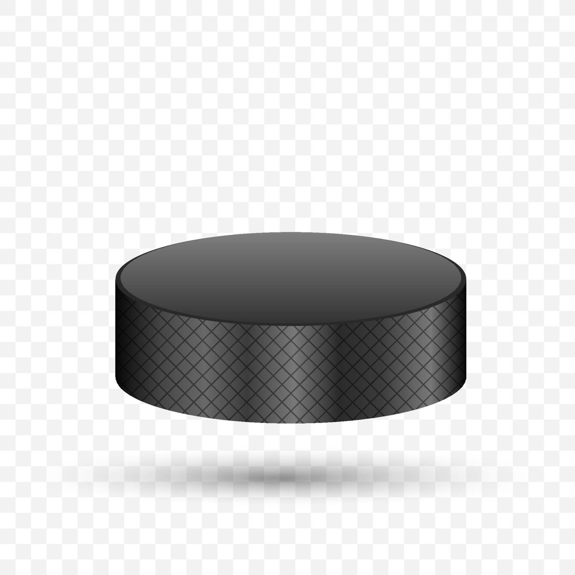 Hockey Puck Isolated On White Background Vector Stock Illustration