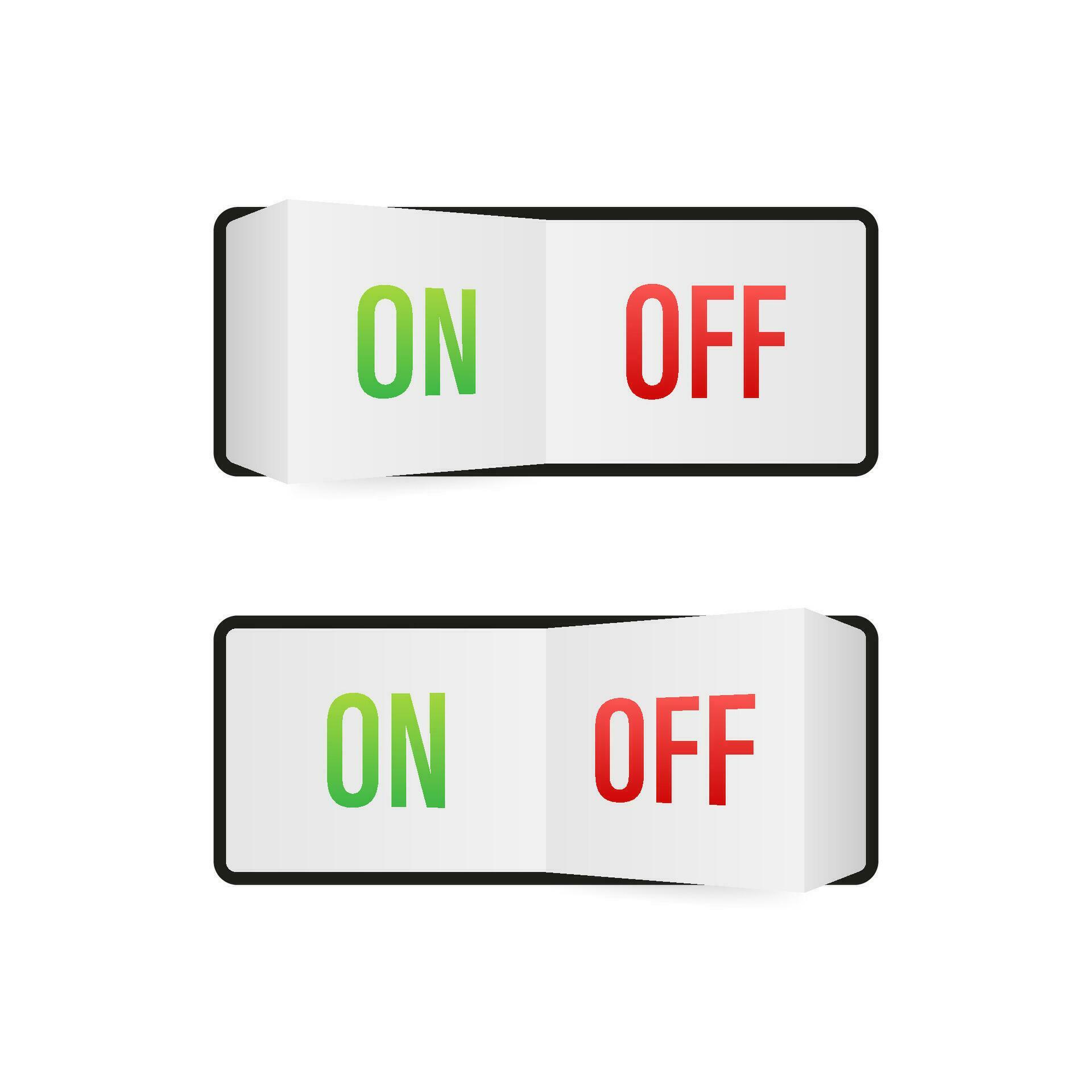 Flat icon On and Off Toggle switch button vector format. Vector stock illustration 29898540 ...