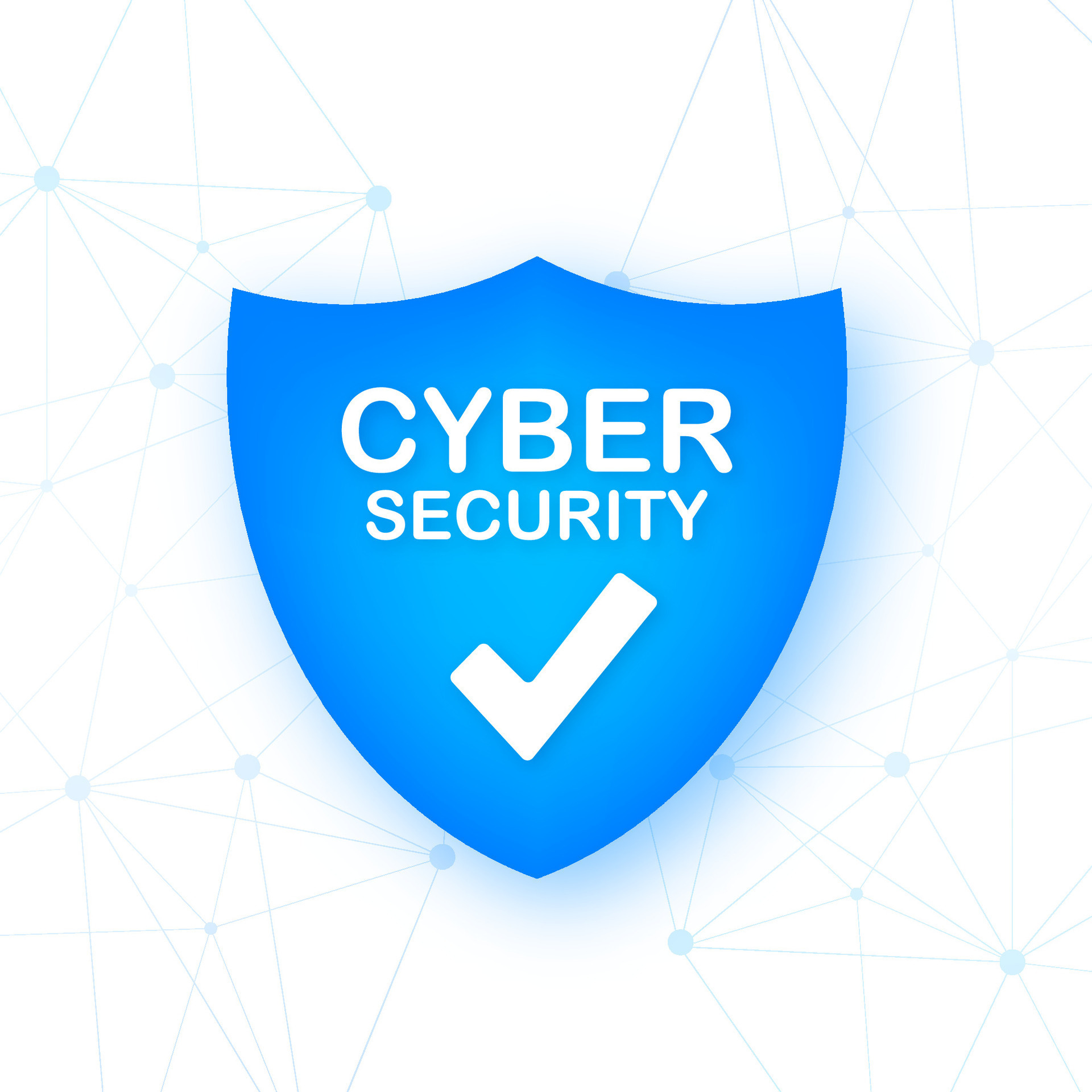 Cyber Security Vector Logo With Shield And Check Mark Security Shield Concept Internet