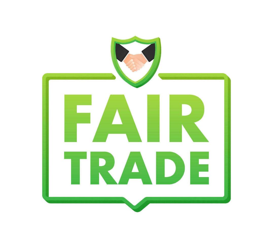 Fair trade icon, label. Professional partnership and networking. Vector stock illustration ...