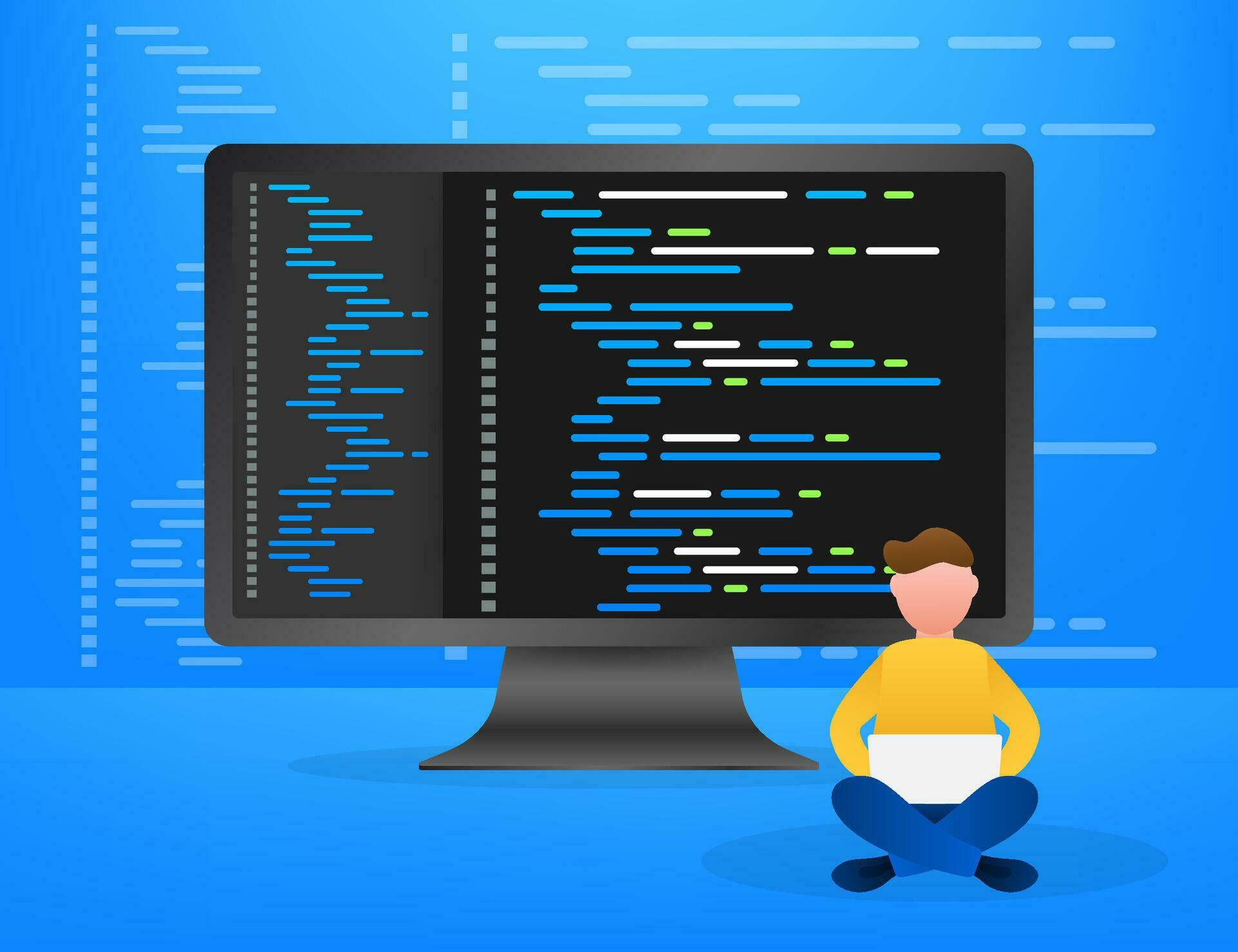 Digital Java Code Text Computer Software Coding Vector Concept Programming Coding Script Java