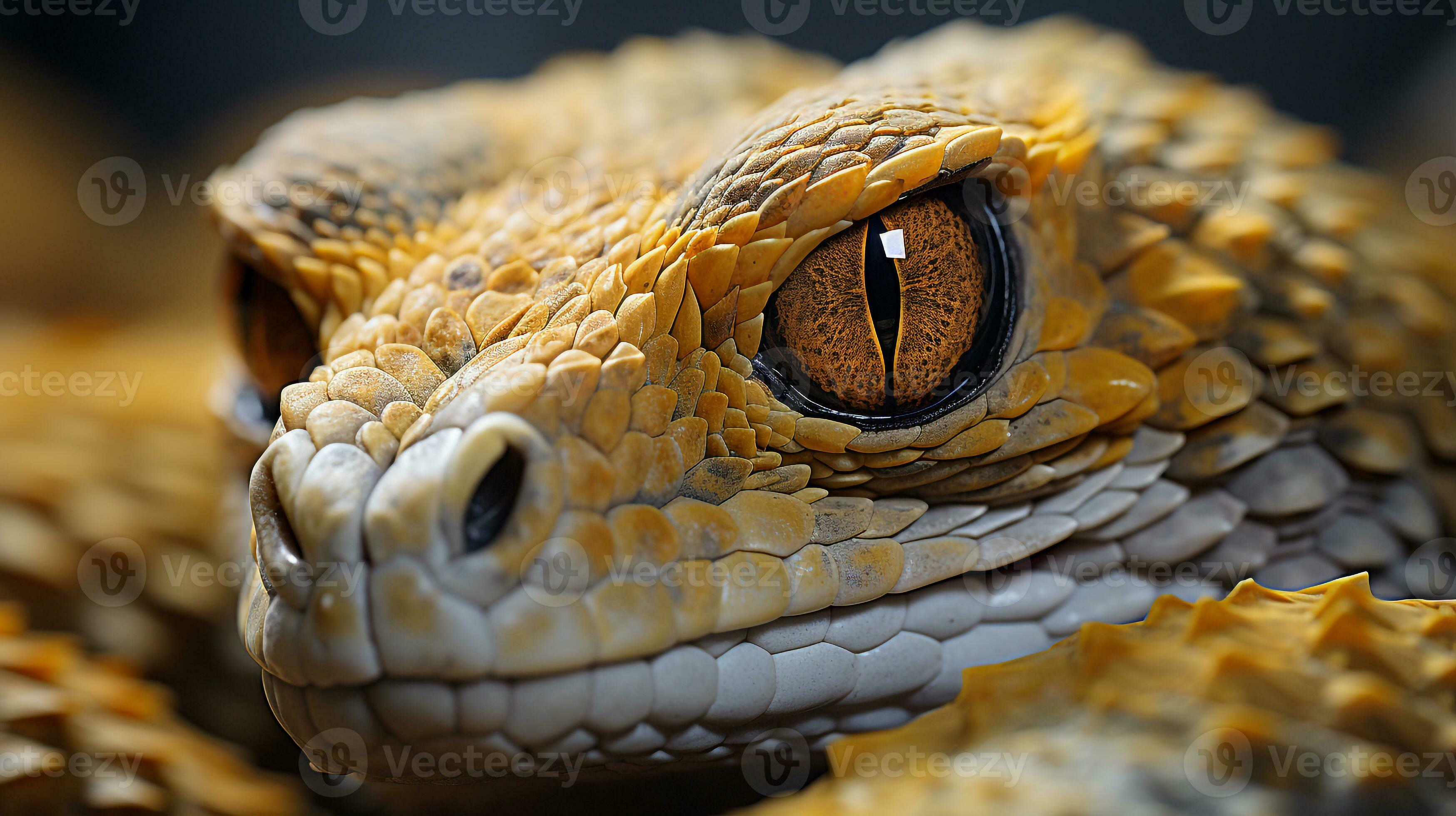Close-up photo of a Sidewinder Rattlesnake looking any direction in the Desert. Generative AI ...