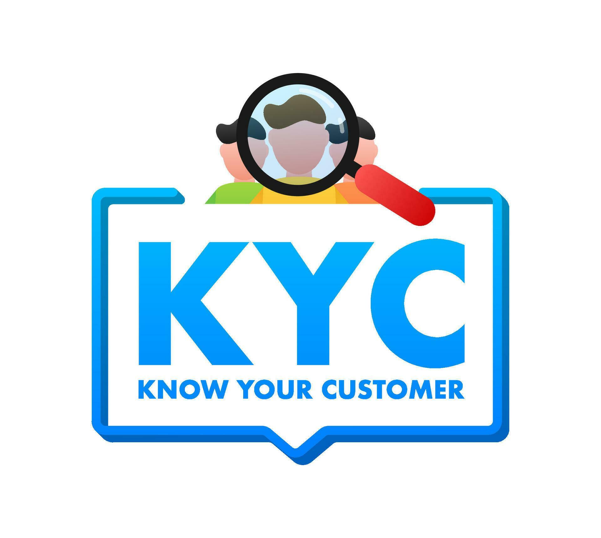 KYC or know your customer. Idea of business identification and finance ... KYC or know your customer. Idea of business identification and finance ...