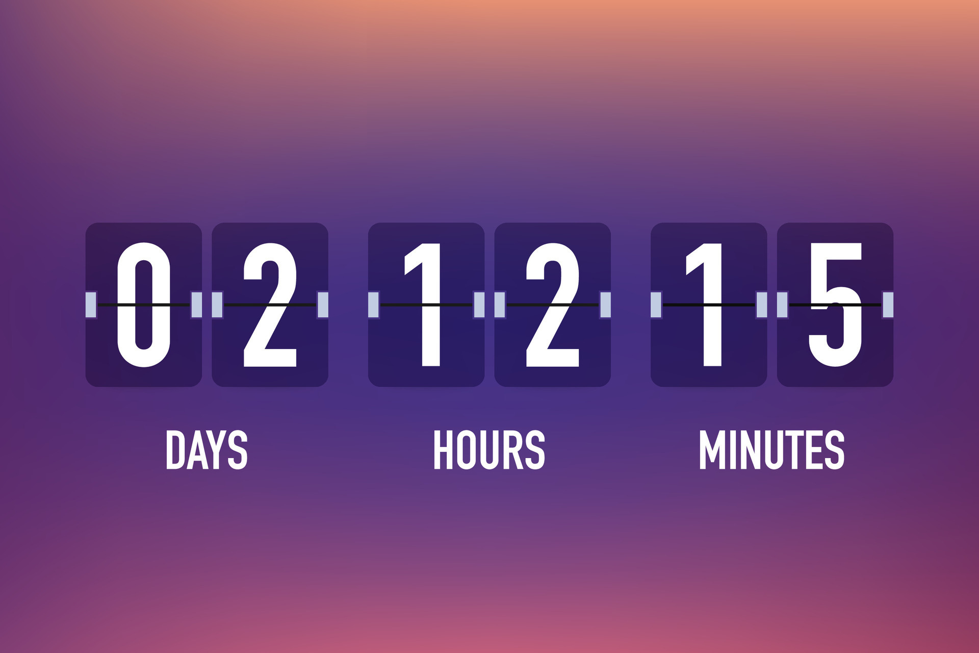 Ui App Digital Count Down Circle Board Meter With Circle Time Pie Diagram Countdown Clock