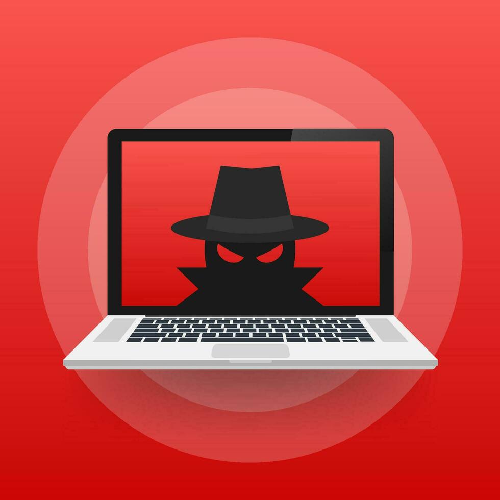 Spyware Internet technology. Stop sign Web icon. Danger symbol. Concept hacking computer. Vector stock illustration 29917238 Vector Art at Vecteezy