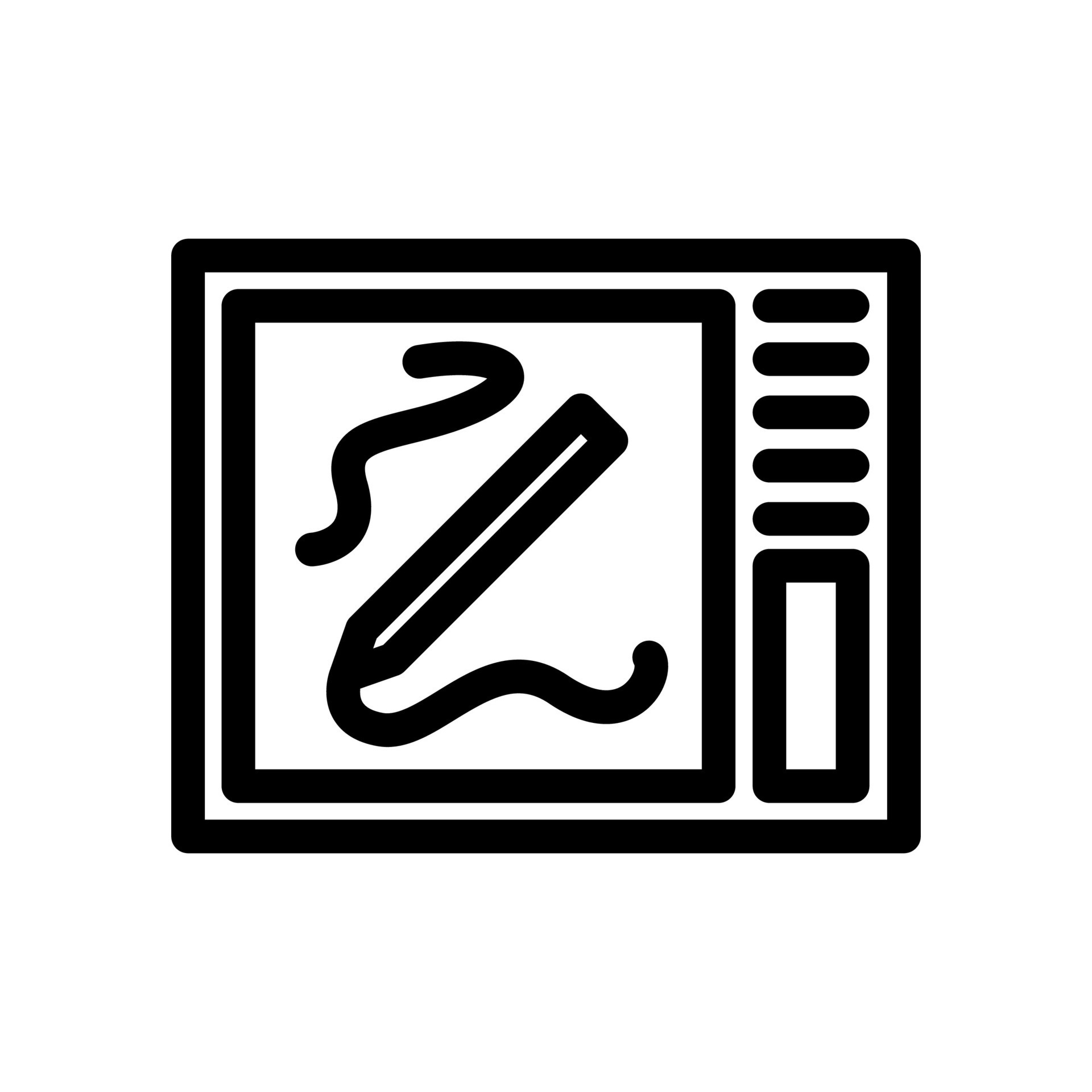 art Icon design. Vector symbols in trendy and modern line style on ...