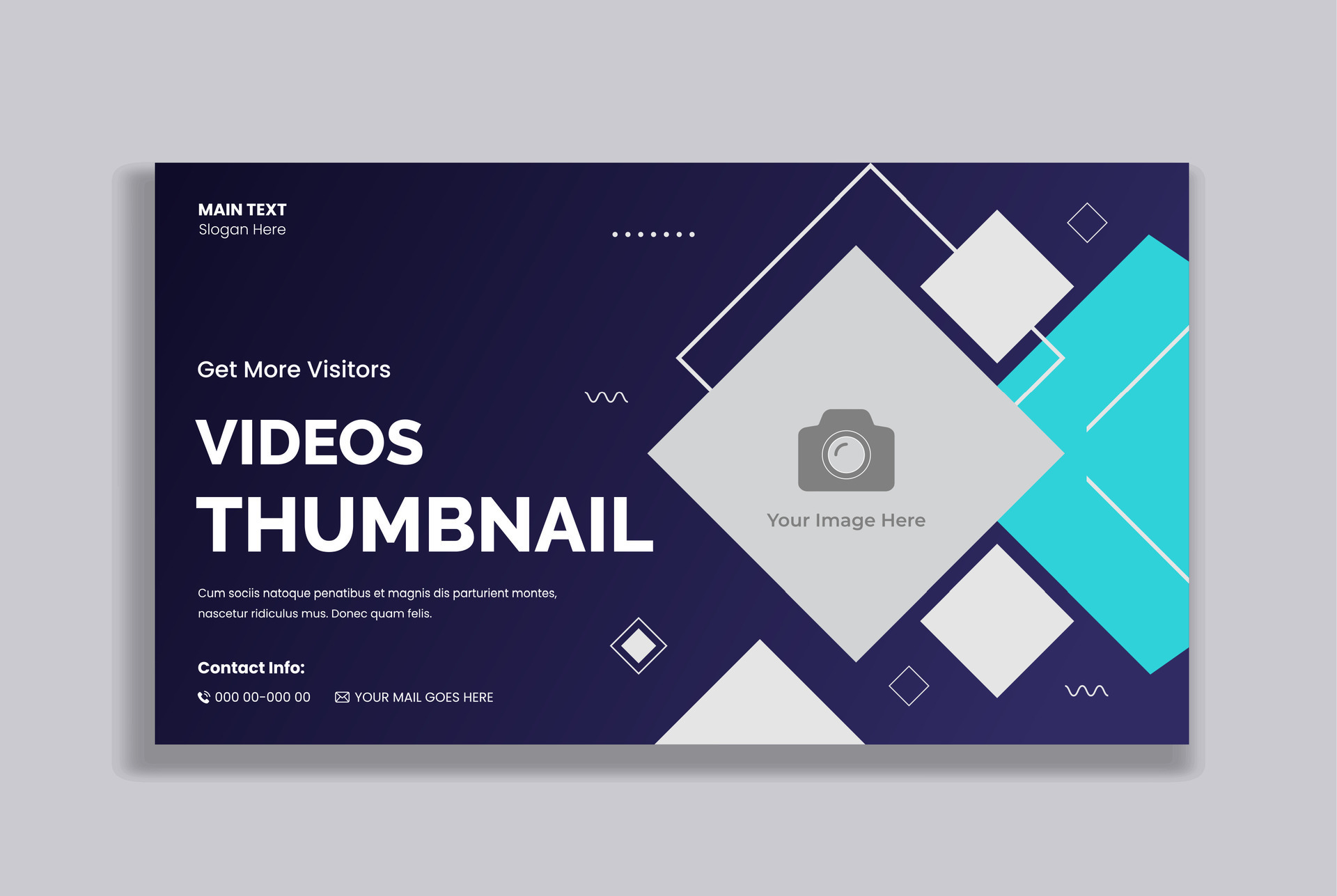 Video thumbnail design for opening video tutorials. Customizable ...