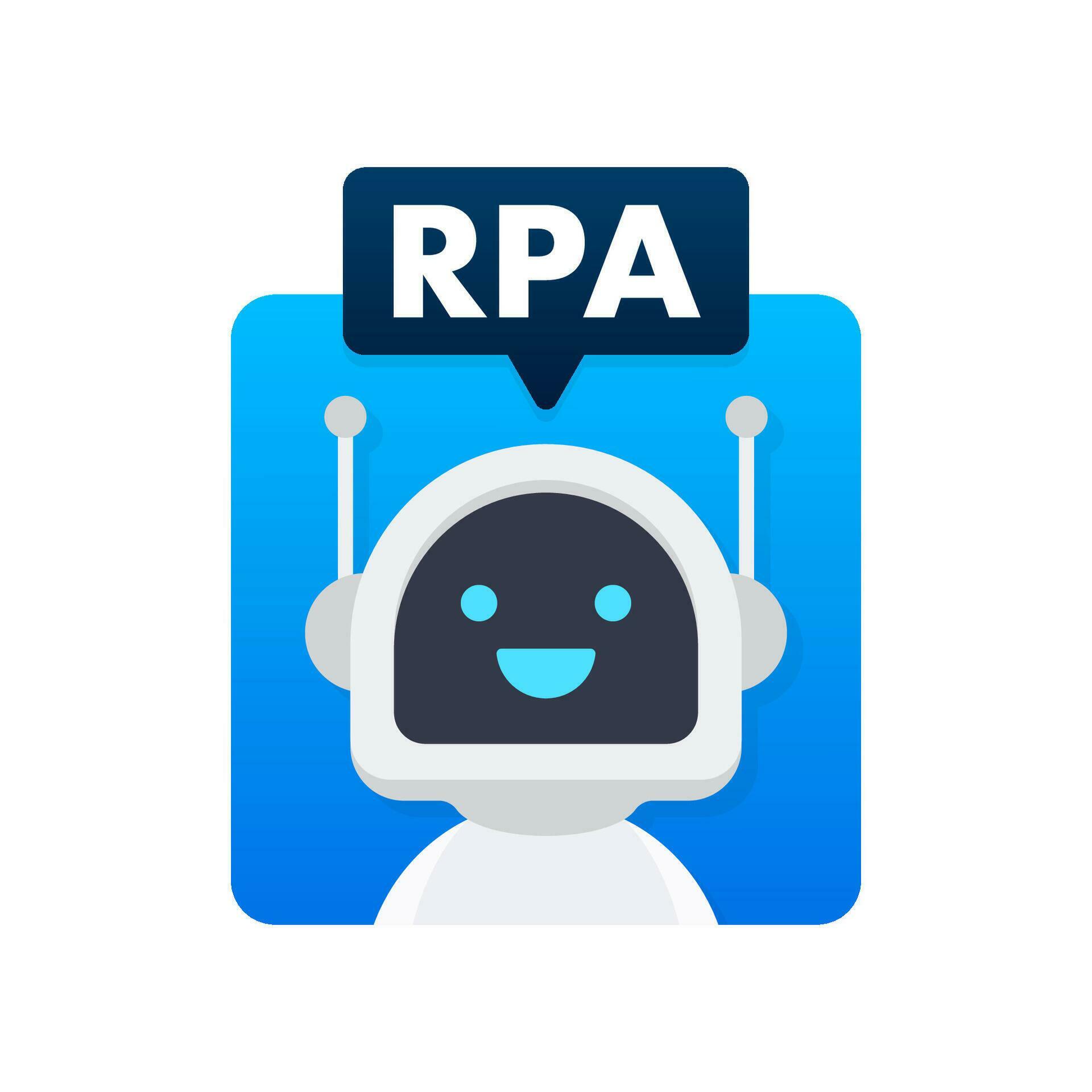 RPA Robotic process automation. Artificial intelligence, machine ...