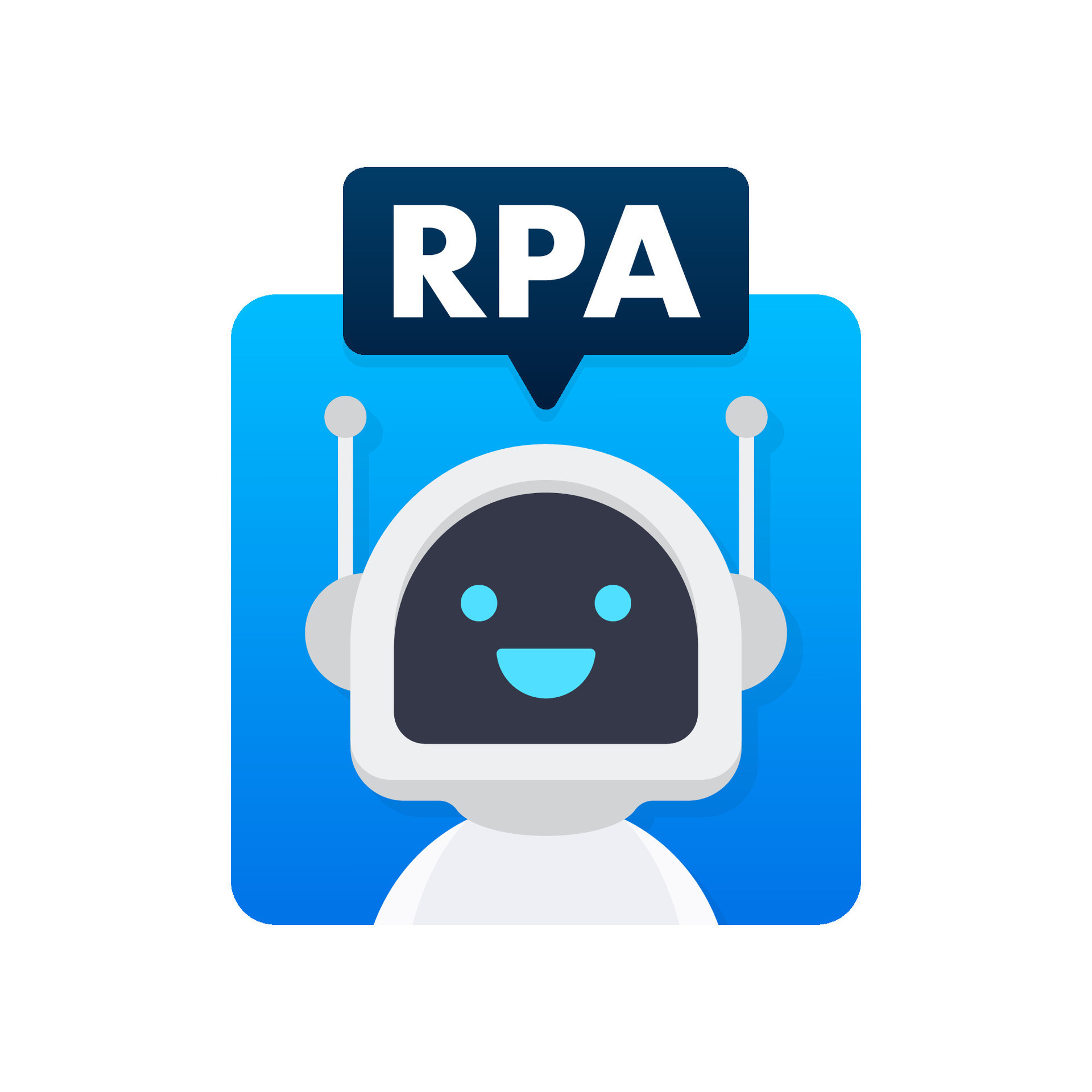 RPA Robotic process automation. Artificial intelligence, machine ...
