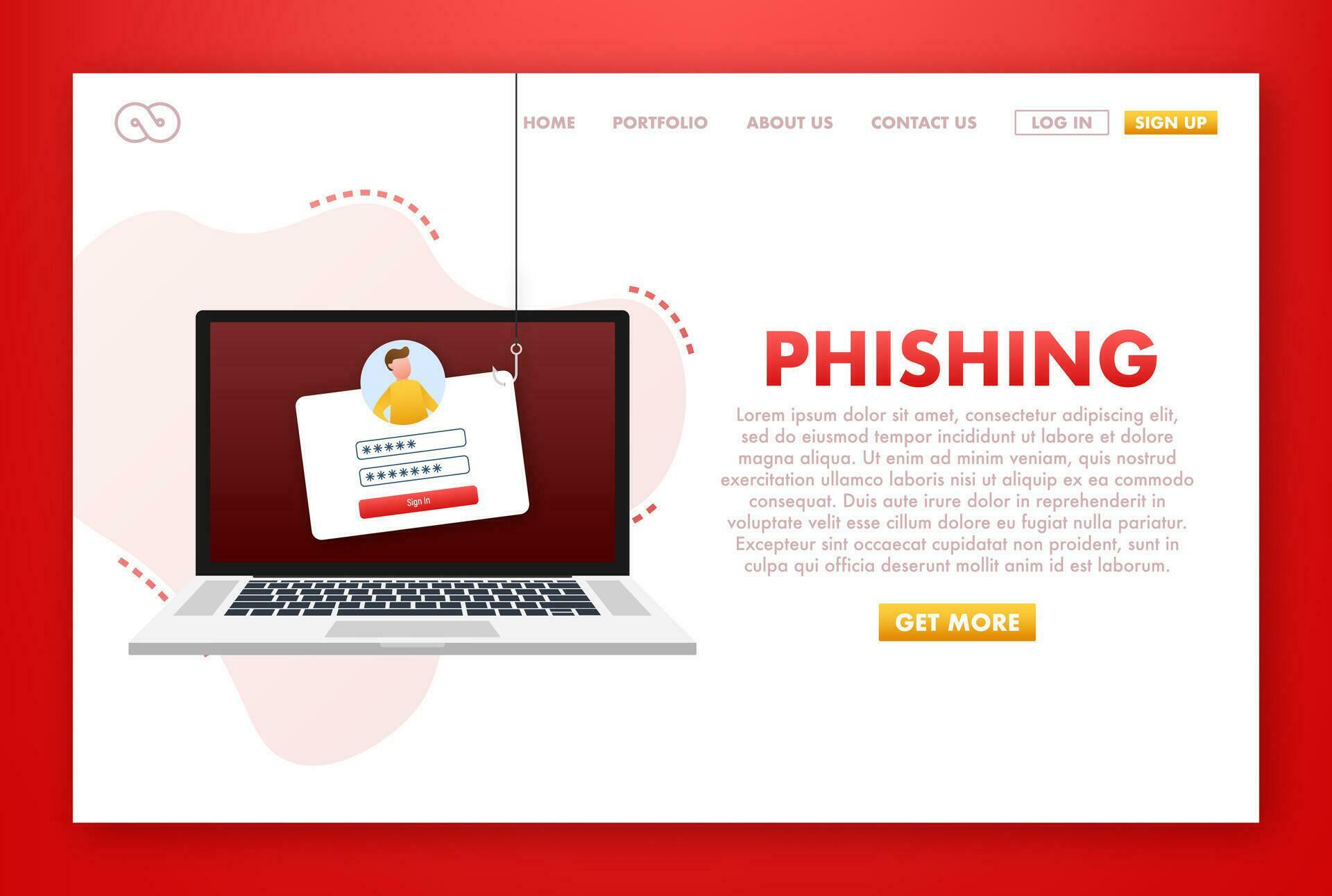 Internet Phishing Hacked Login And Password Vector Illustration 29920342 Vector Art At Vecteezy