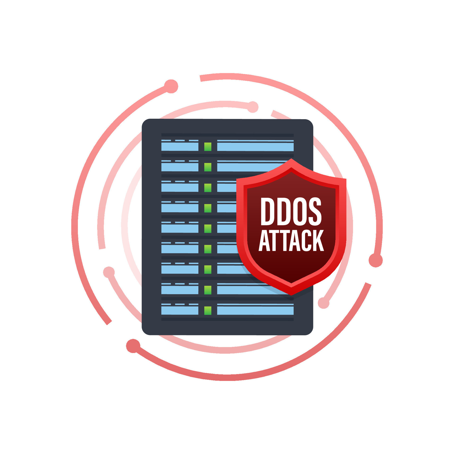 DDOS attack, hacker bomb. Denial of Service. Vector stock illustration ...