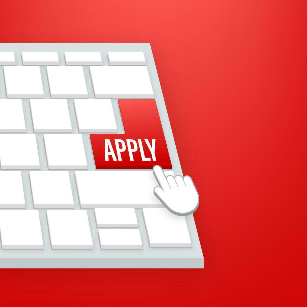 Apply with cursor button. Internet icon. Pointer click icon. Vector stock illustration 29920618 ...