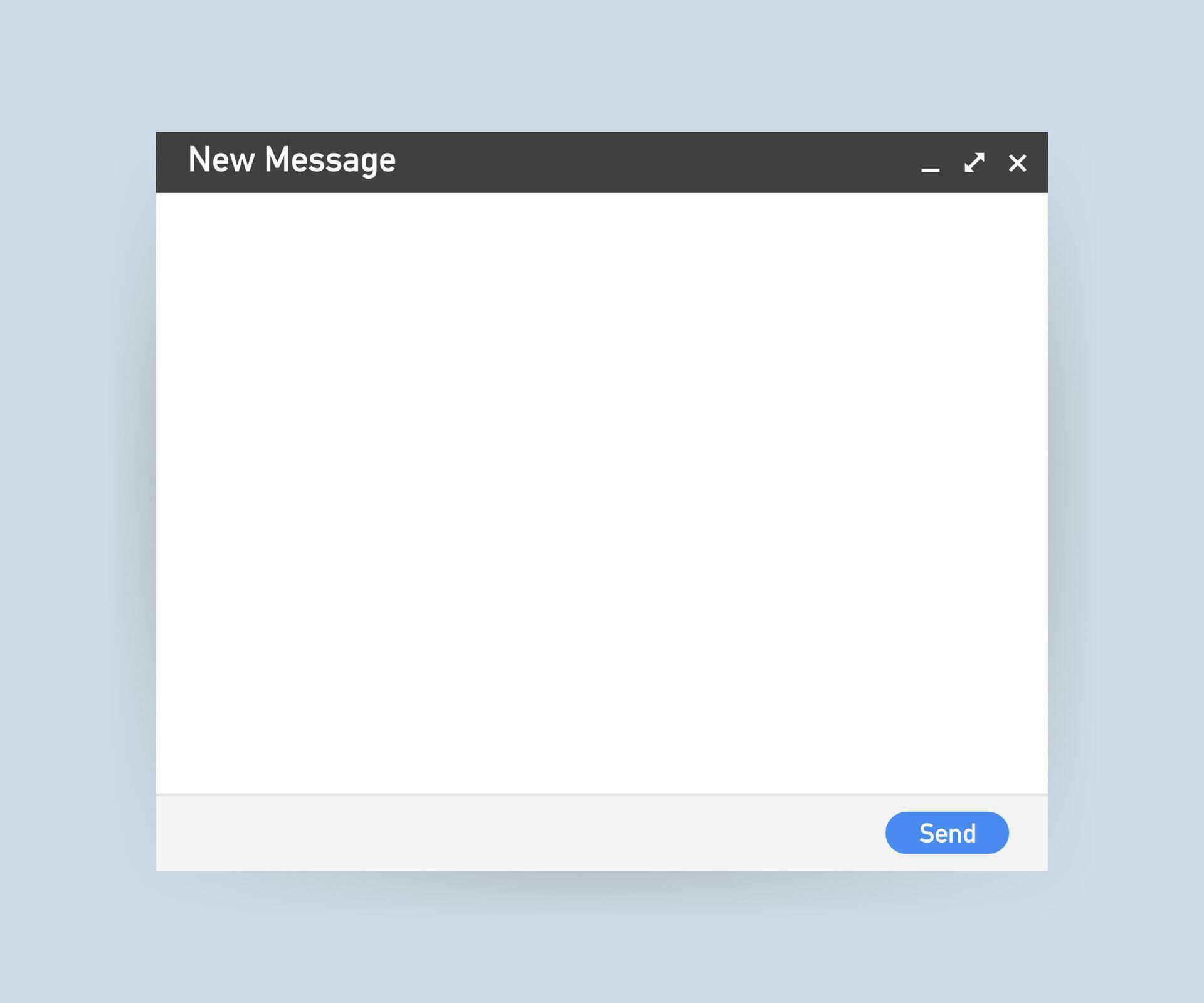Email template. Blank e mail browser window. Mail message web page vector frame. Vector stock ...