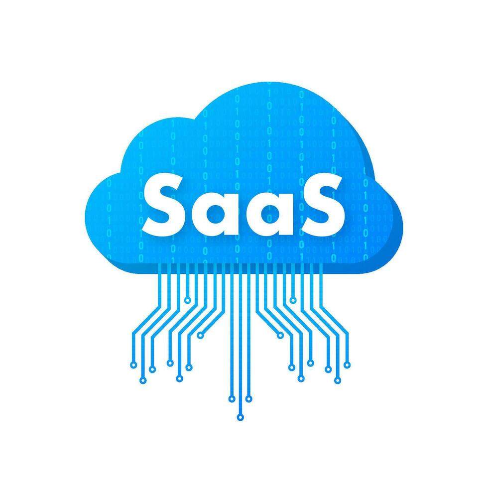 SaaS Software as a service. Cloud sevice, synchronize. Vector ... SaaS Software as a service. Cloud sevice, synchronize. Vector ...