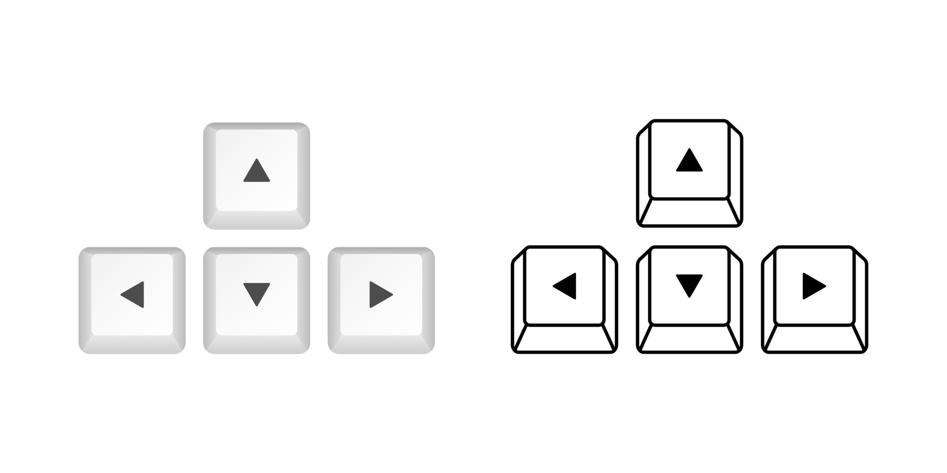 Arrows Computer Keyboard Buttons Desktop Interface Web Icon Gaming