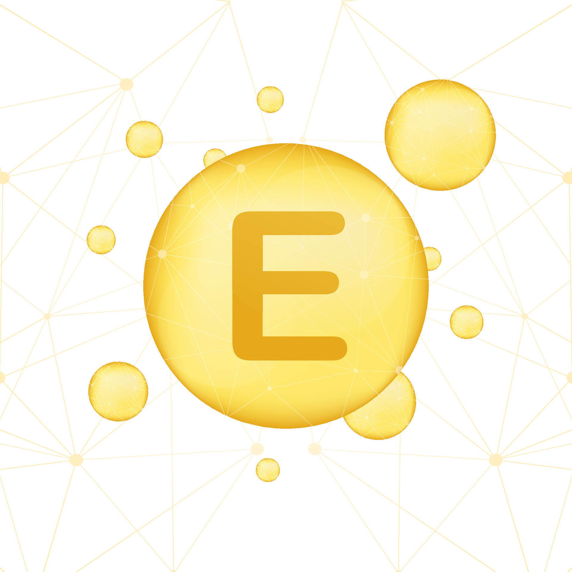 Vitamin E gold shining icon. Ascorbic acid. Vector illustration ... Vitamin E gold shining icon. Ascorbic acid. Vector illustration ...