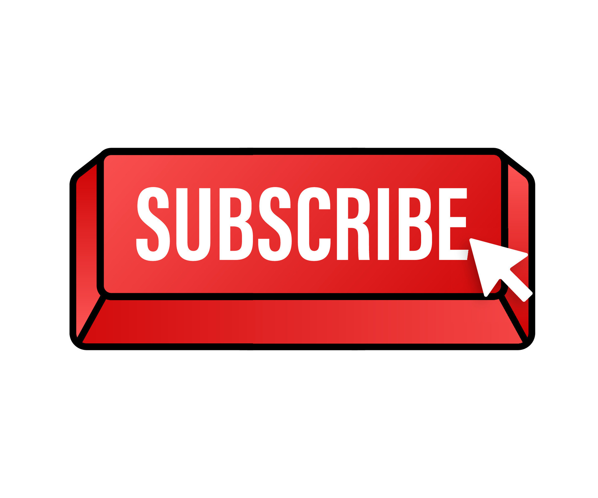 Subscribe with cursor button. Internet icon. Pointer click icon. Vector stock illustration ...