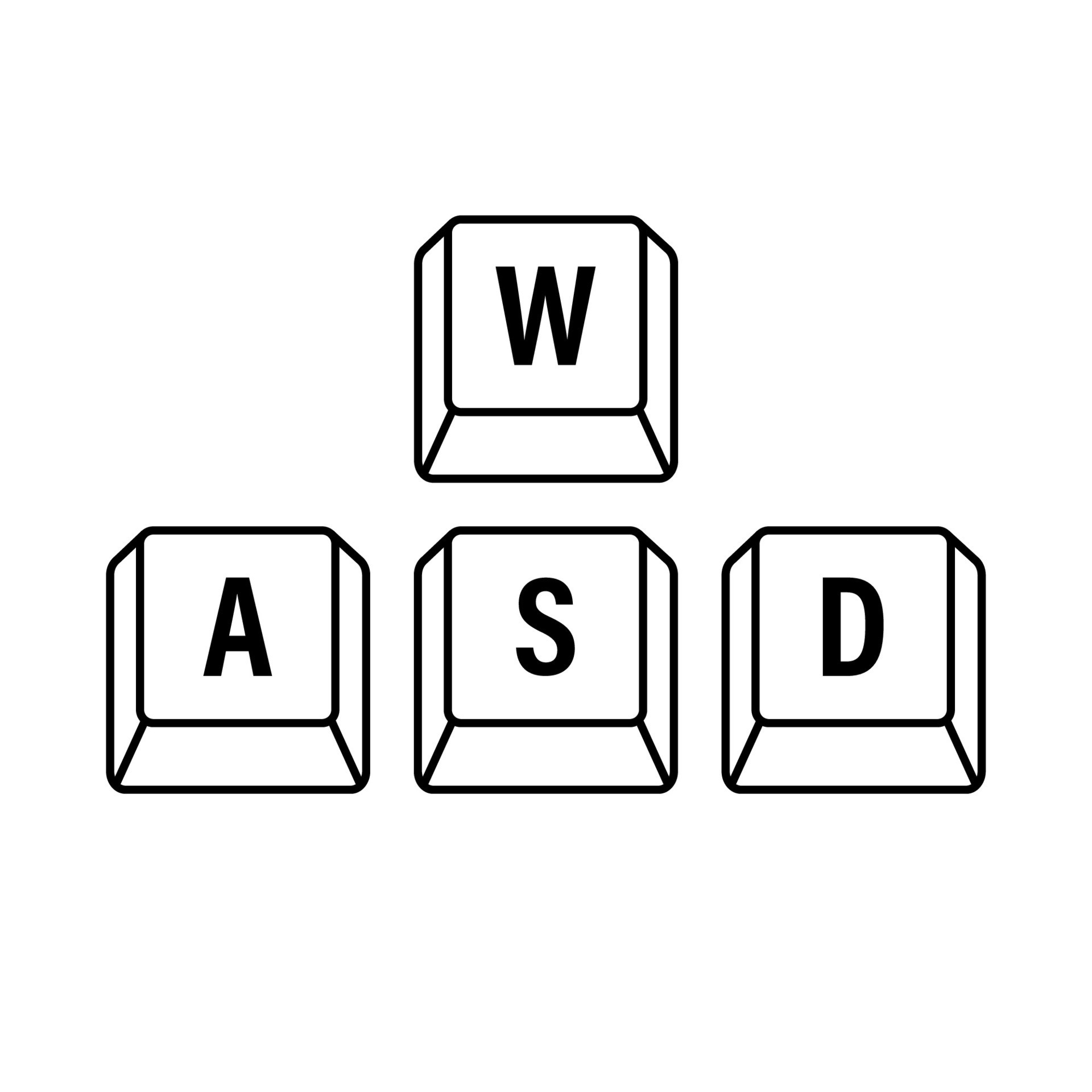 WASD computer keyboard buttons. Desktop interface. Web icon. Gaming and ... WASD computer keyboard buttons. Desktop interface. Web icon. Gaming and ...